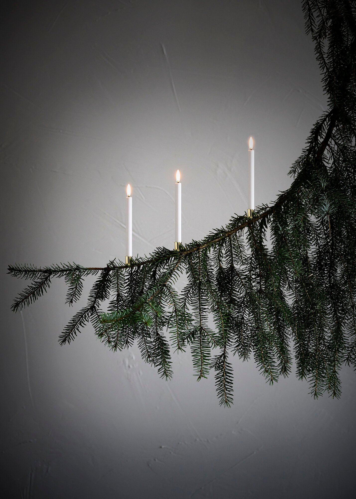 Uyuni Lighting LED mini-Kerzen mit Clips, 4 Stk., 13,8 cm, weiß ...