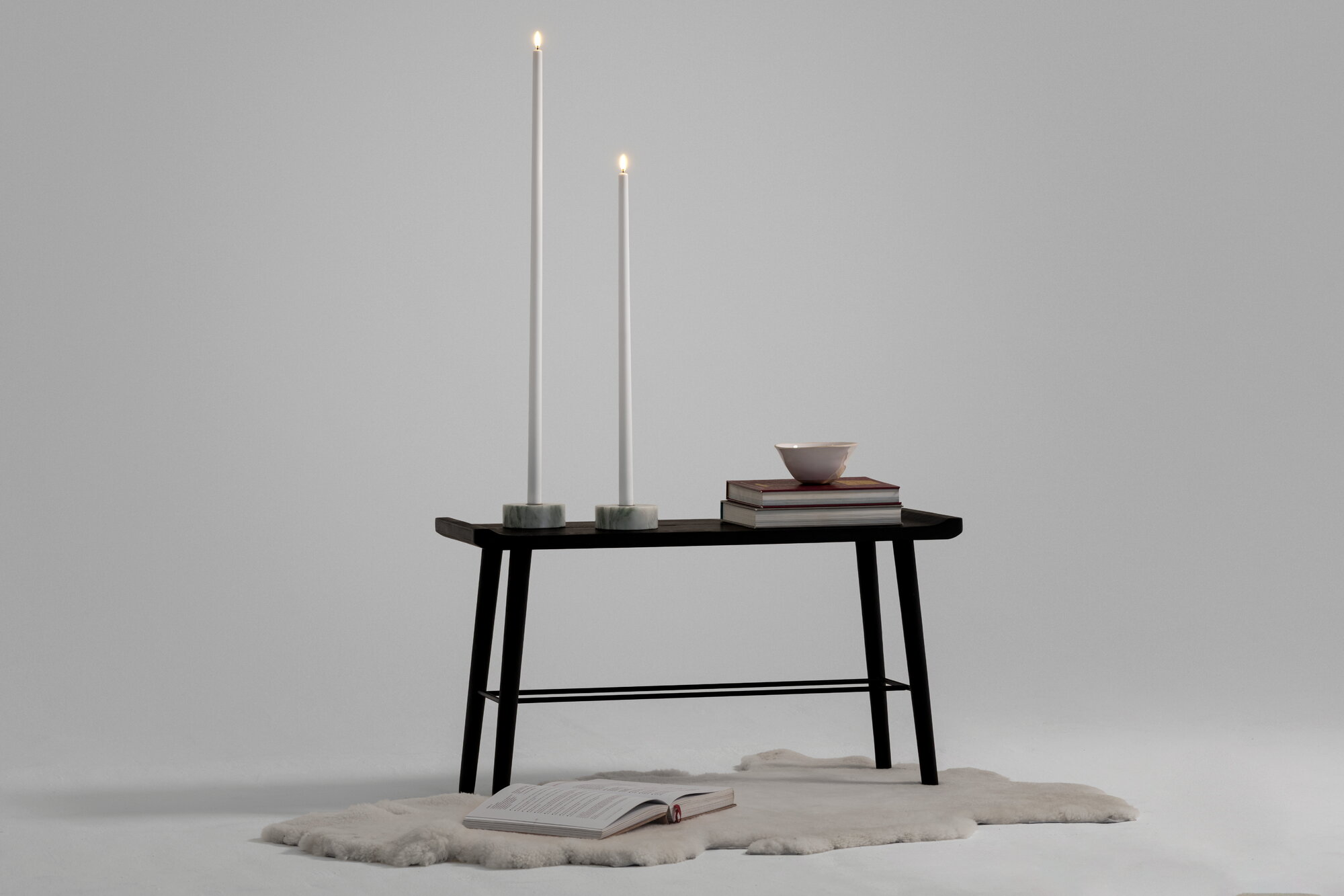 Uyuni Lighting LED tall taper candle, 55 cm, Nordic white | Finnish ...