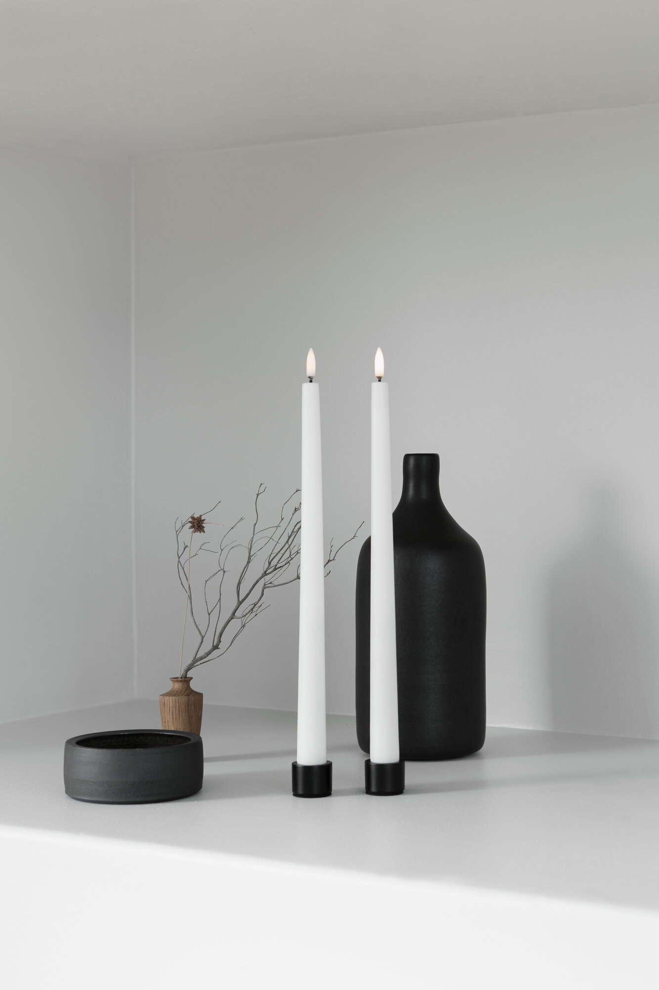 Uyuni Lighting LED taper candle, 32 cm, 2 pcs, white | Finnish Design Shop
