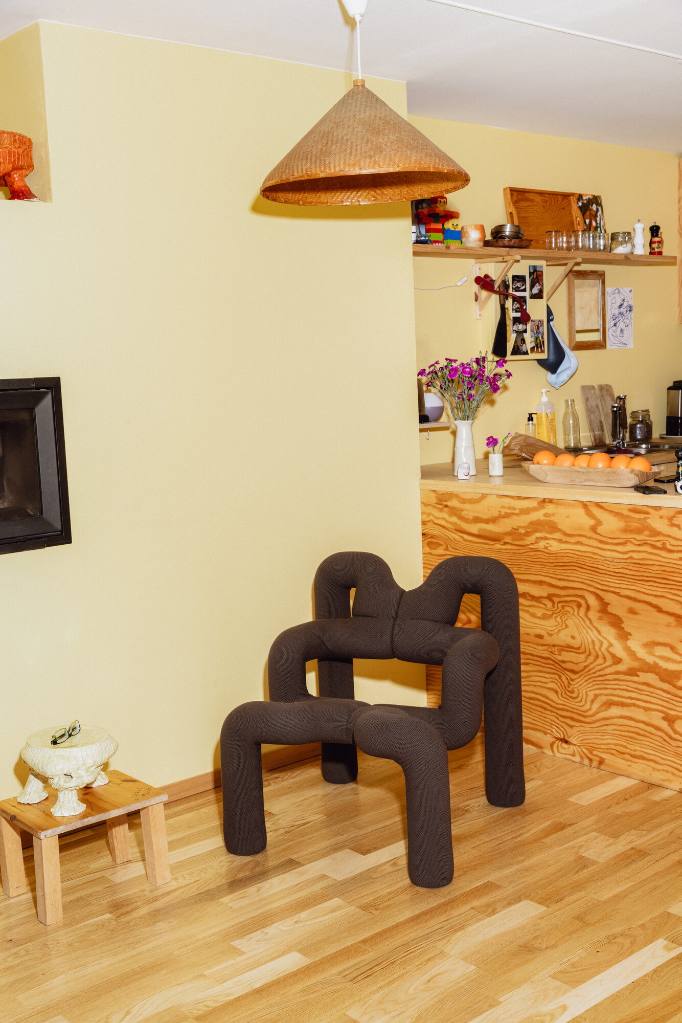 Varier Ekstrem lounge chair, Knit 028 Umber | Finnish Design Shop