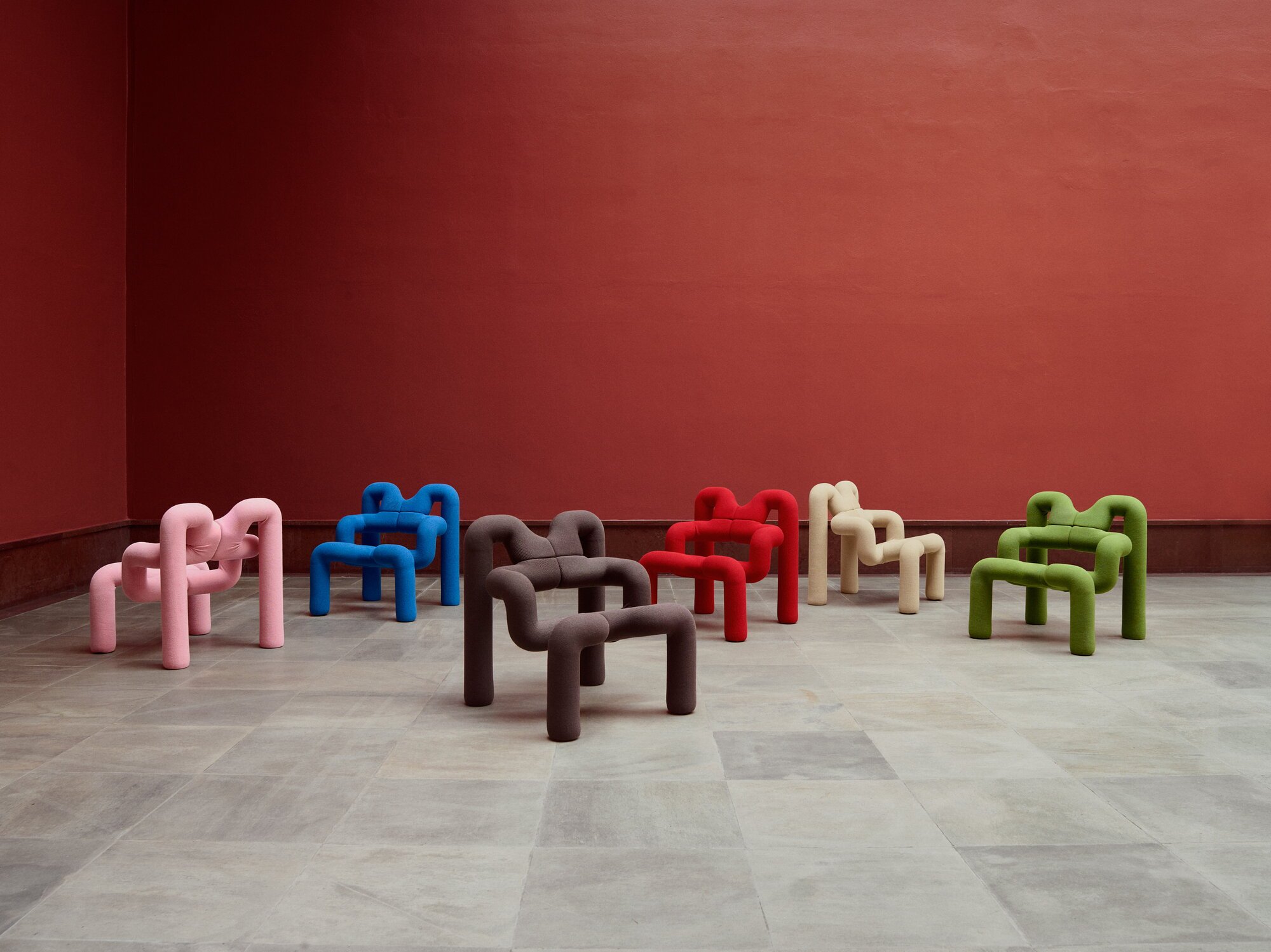 Varier Ekstrem lounge chair, Knit 025 Pool | Finnish Design Shop