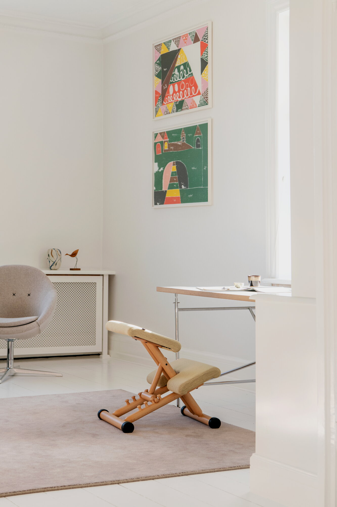 Varier Multi kneeling chair, natural beech - Revive 194 | Finnish ...