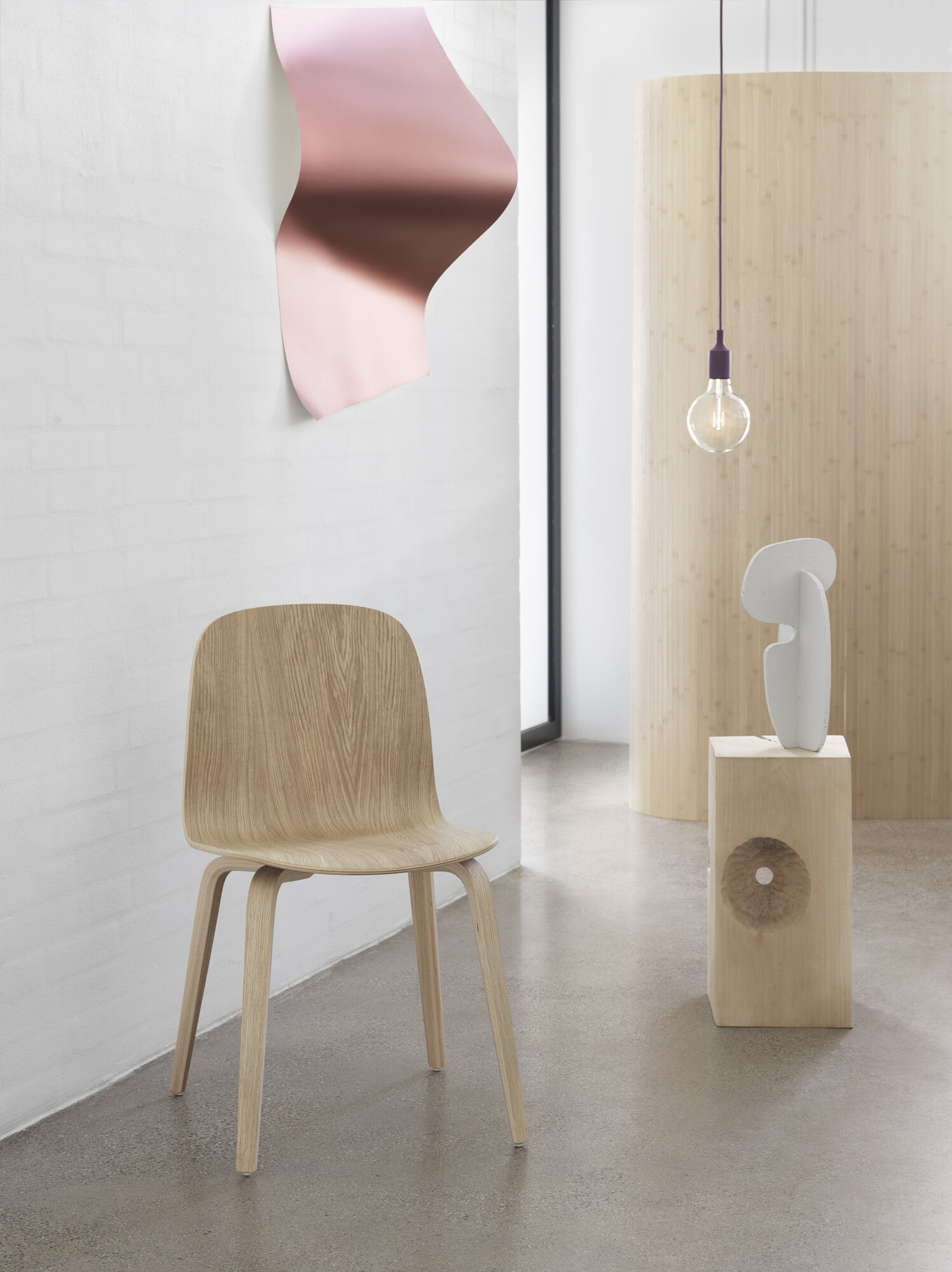 Muuto E27 LED pendant, burgundy, without canopy | Finnish Design Shop