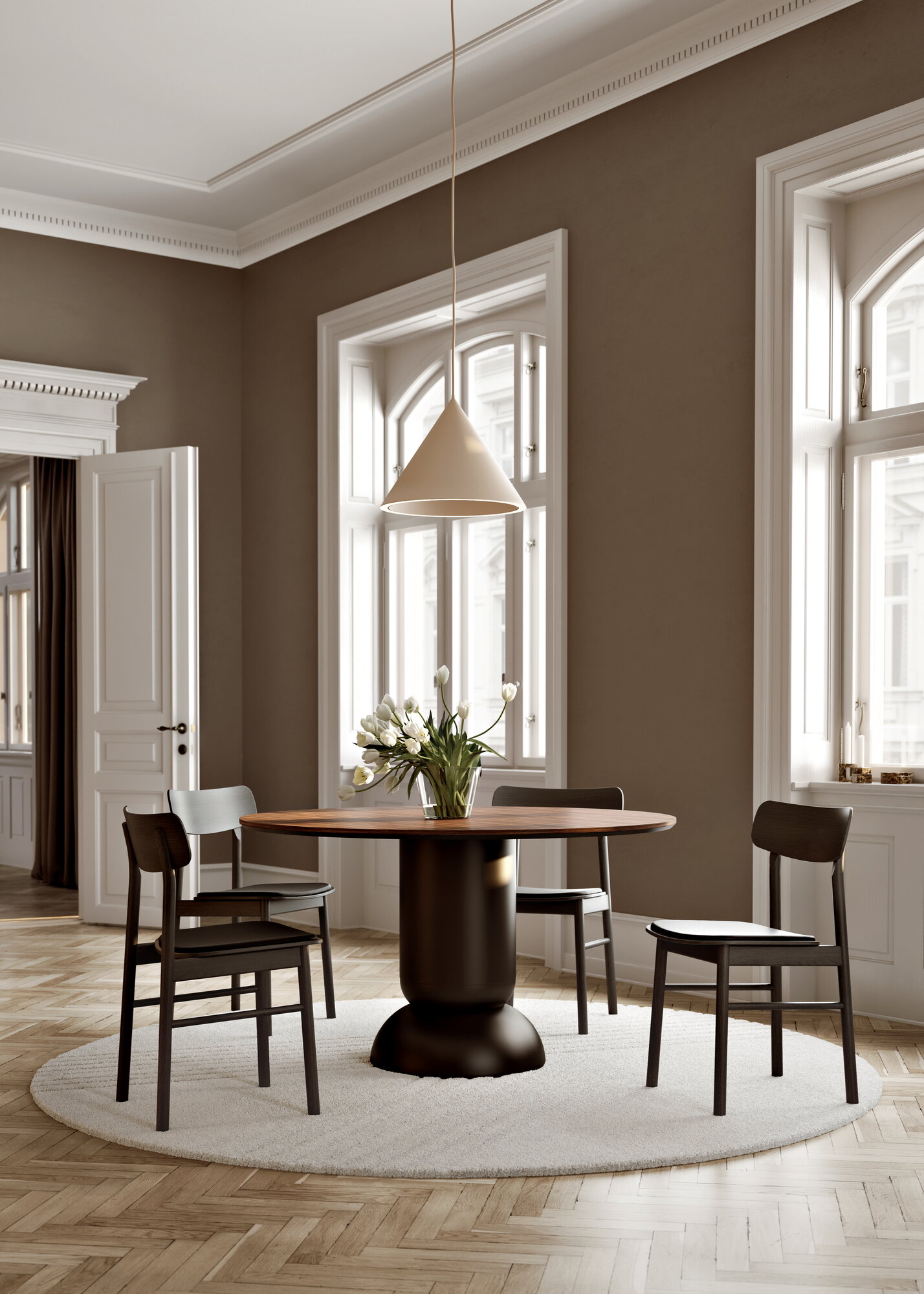 Woud Annular riippuvalaisin, pieni, valkoinen | Finnish Design Shop