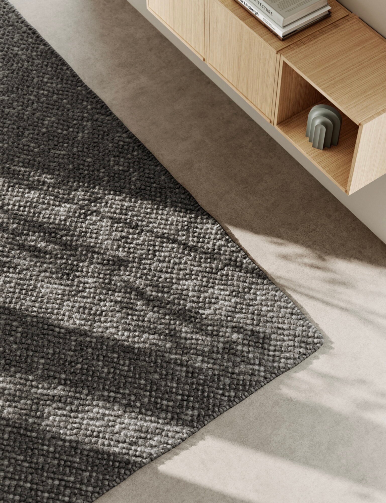 Woud Tact rug, 90 x 140 cm, anthracite grey | Finnish Design Shop