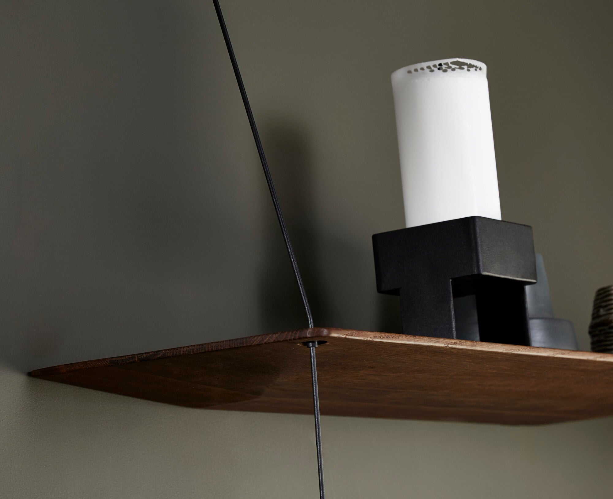 Woud Stedge add-on shelf 60 cm, smoked oak | Finnish Design Shop