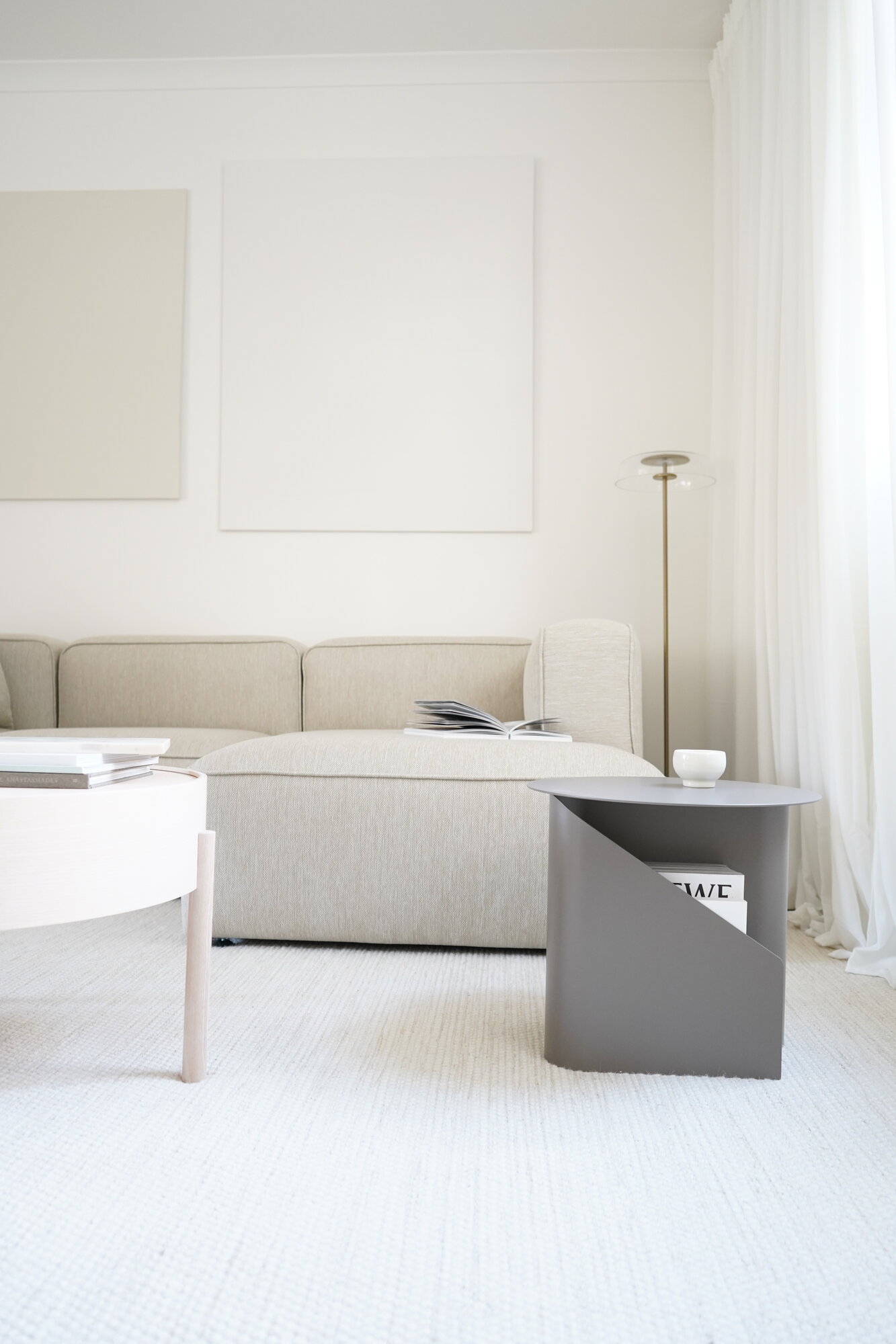 Woud Sentrum side table, taupe | Finnish Design Shop