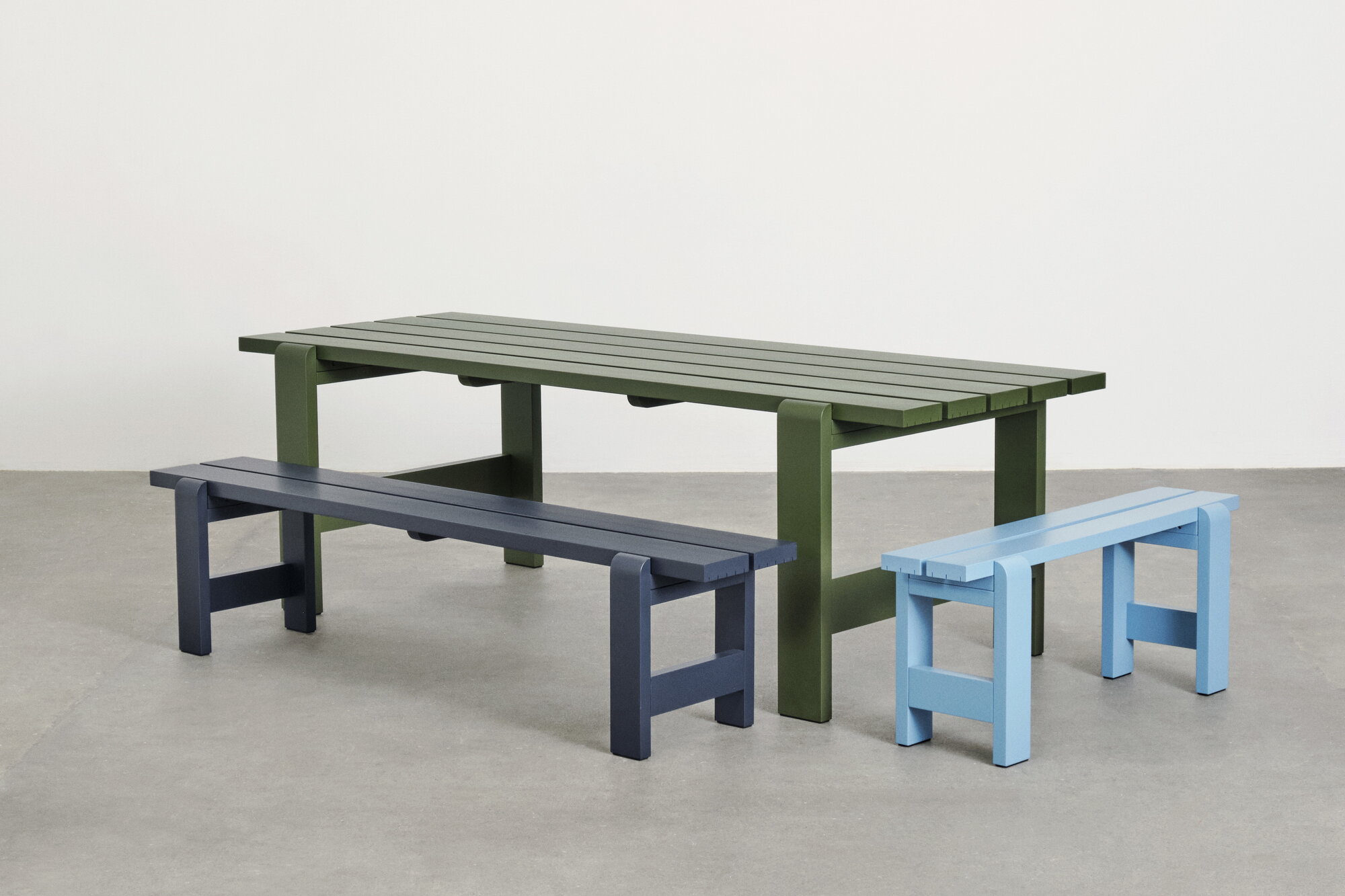 HAY Weekday bench, 111 x 23 cm, azure blue | Finnish Design Shop