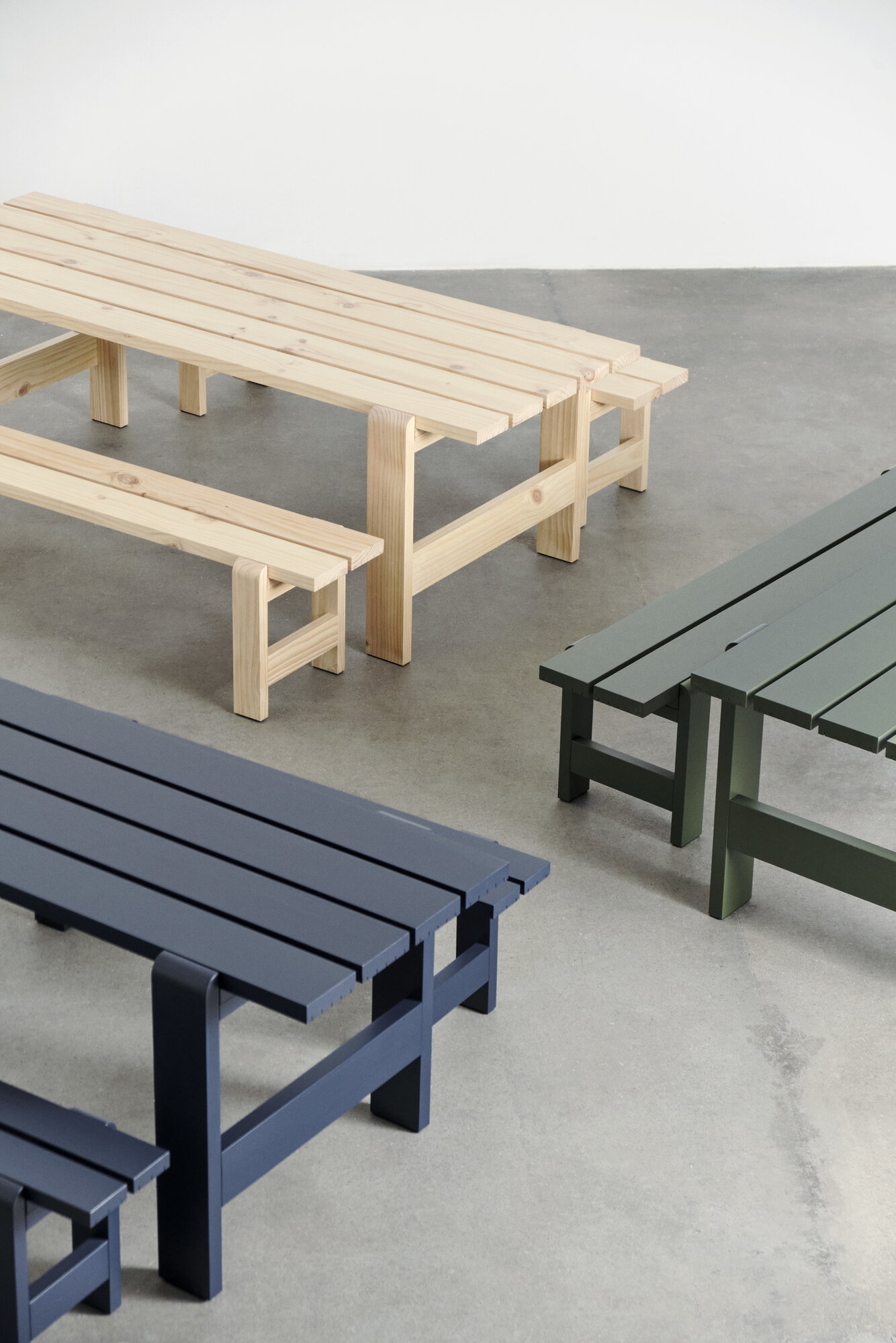 HAY Weekday table, 230 x 83 cm, olive | Finnish Design Shop