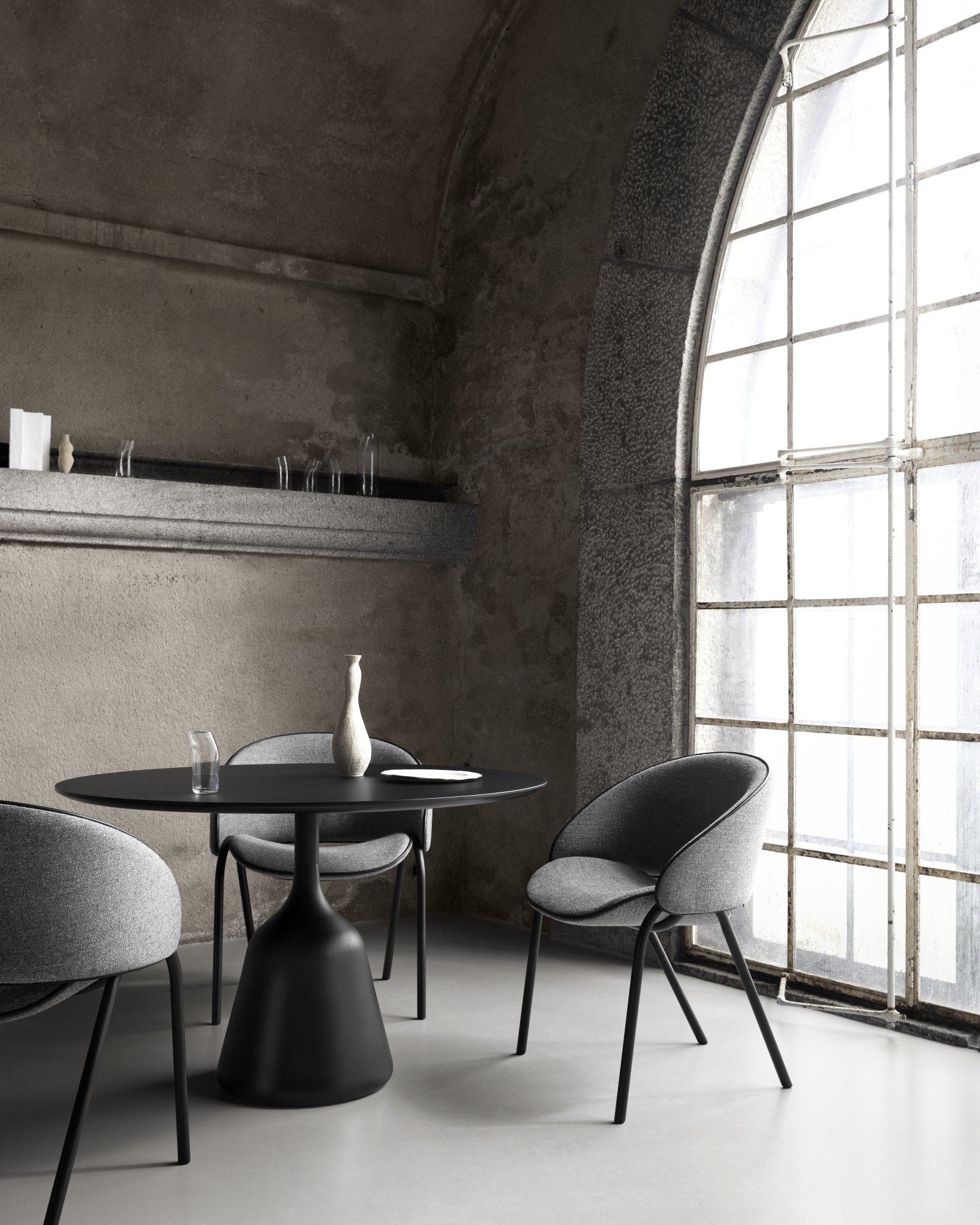 Wendelbo Coin dining table, 120 cm, black - oak black | Finnish Design Shop