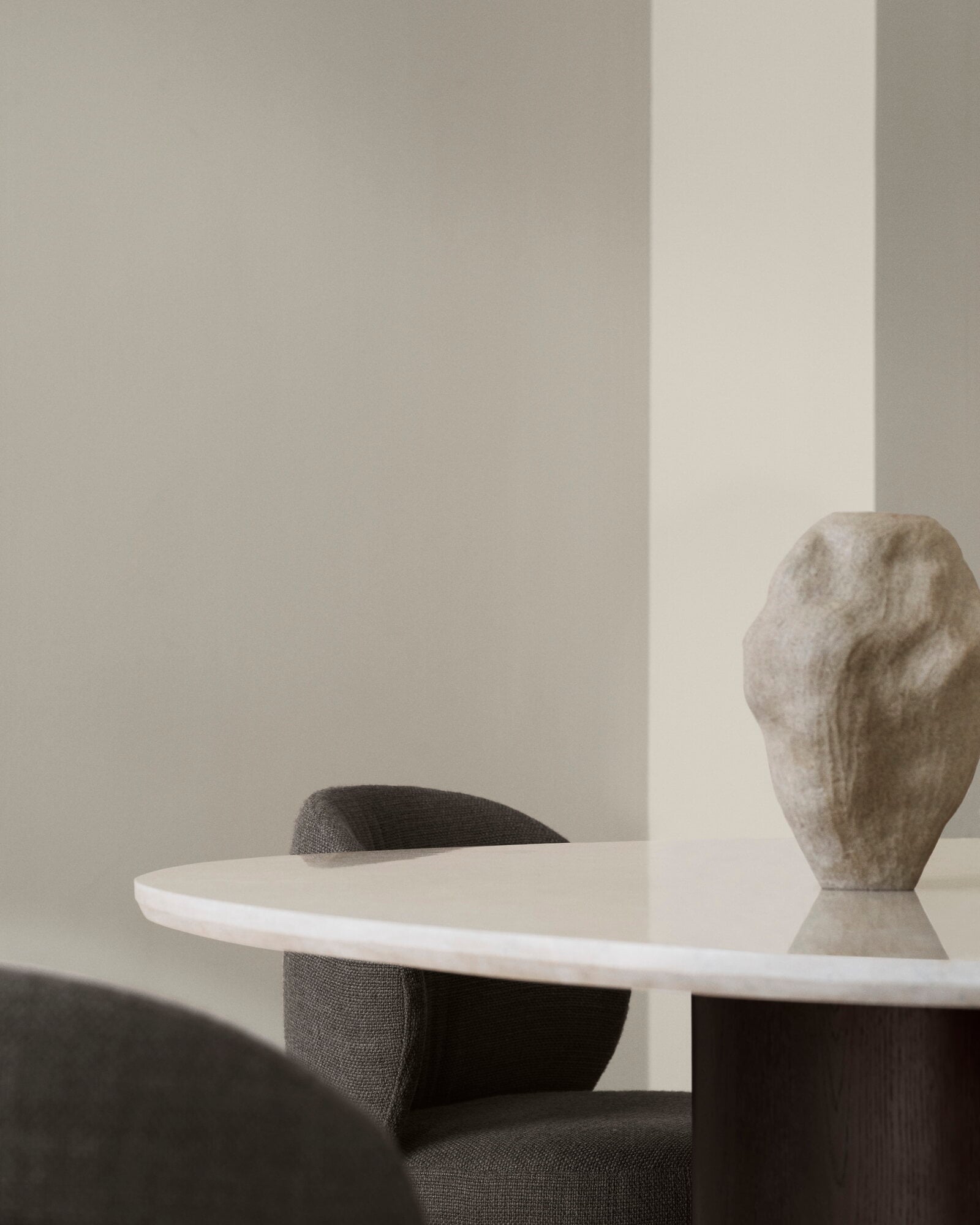 Wendelbo Ovata dining table, brown oak - Jura grey limestone | Finnish ...