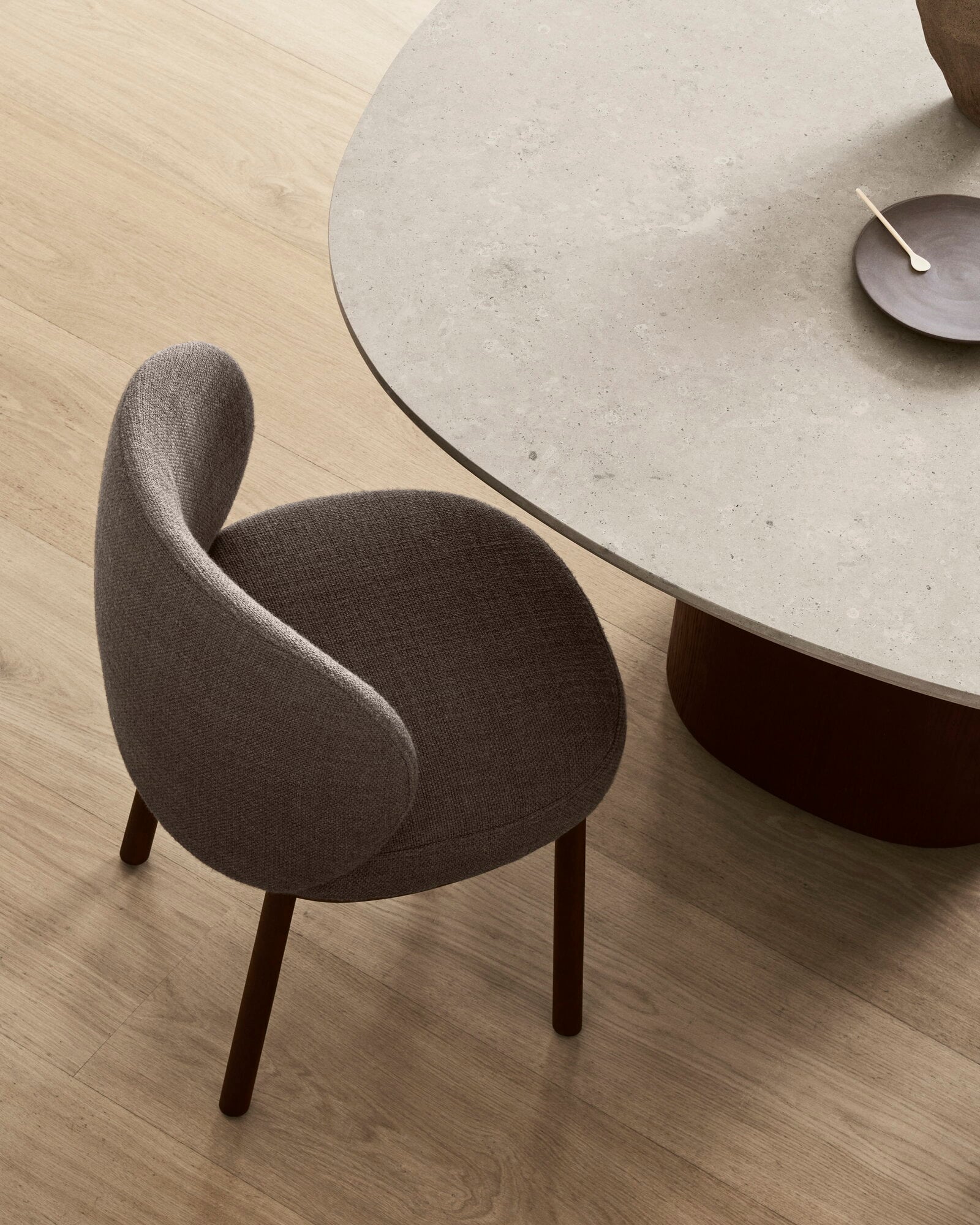 Wendelbo Ovata dining table, brown oak - Jura grey limestone | Finnish ...