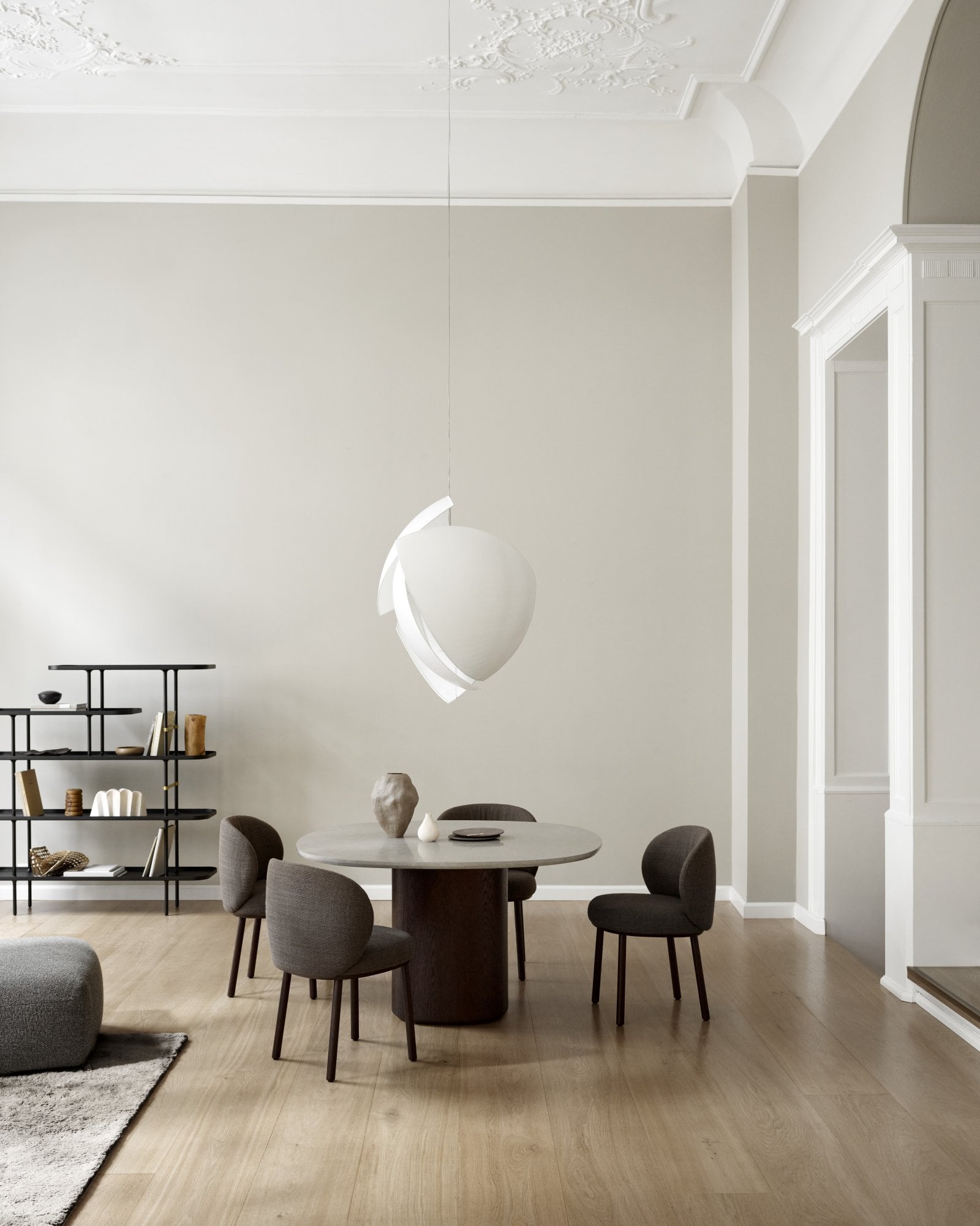 Wendelbo Ovata dining table, brown oak - Jura grey limestone | Finnish ...