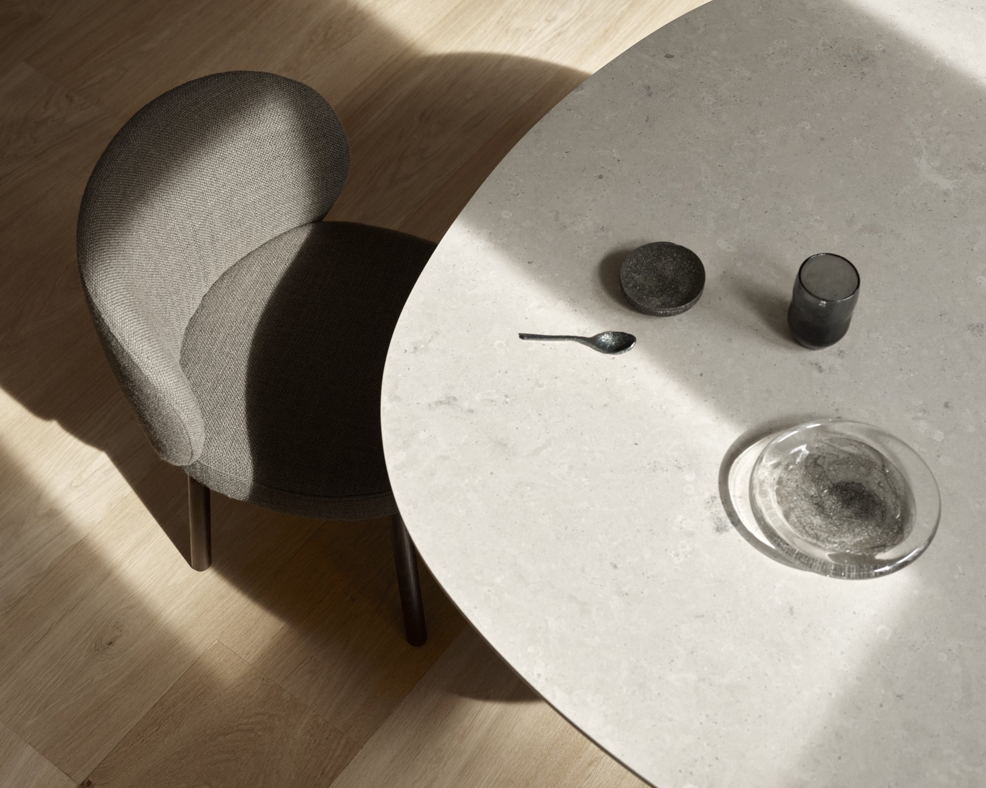 Wendelbo Ovata dining table, brown oak - Jura grey limestone | Finnish ...