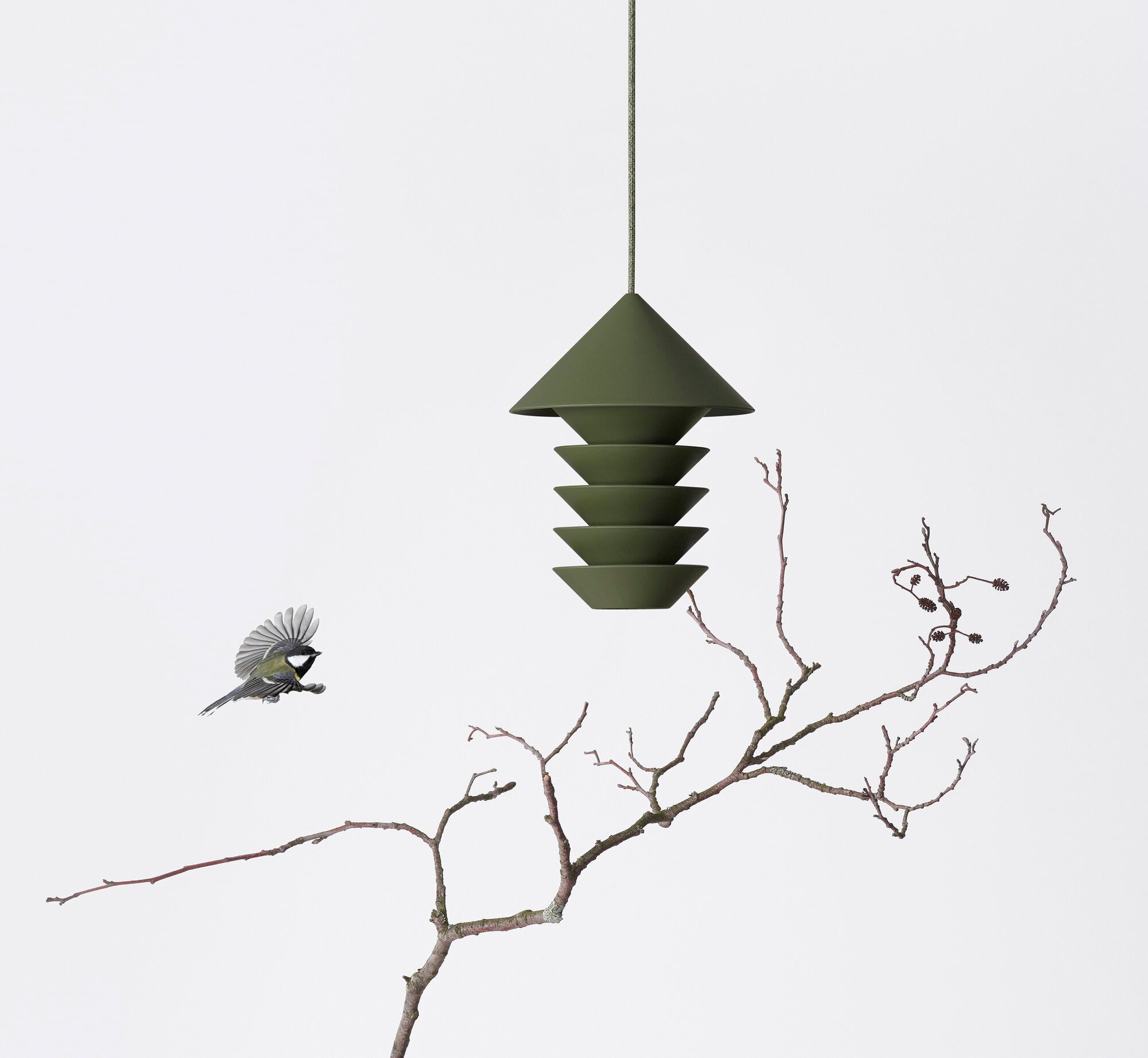 Pidät Bird Silo feeder, green | Finnish Design Shop