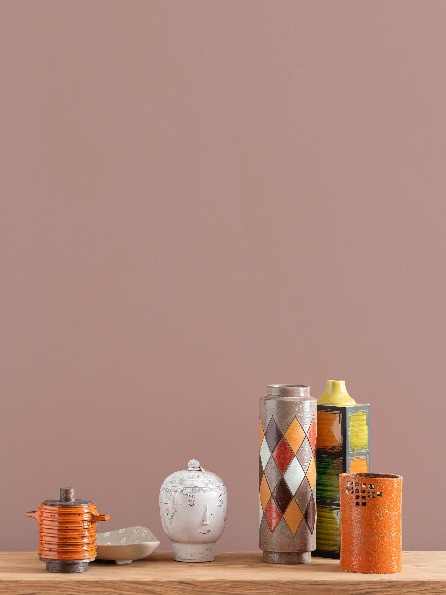 Bitossi Tobacco and pipe box, 19 cm, orange - brown | Finnish Design Shop