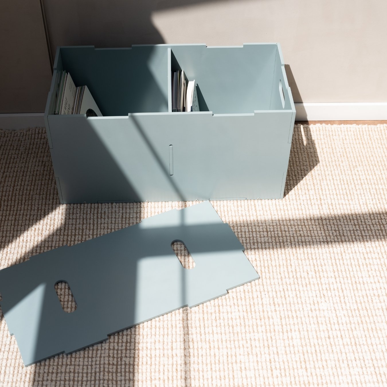 Nofred Cube Long storage box, olive green | Finnish Design Shop