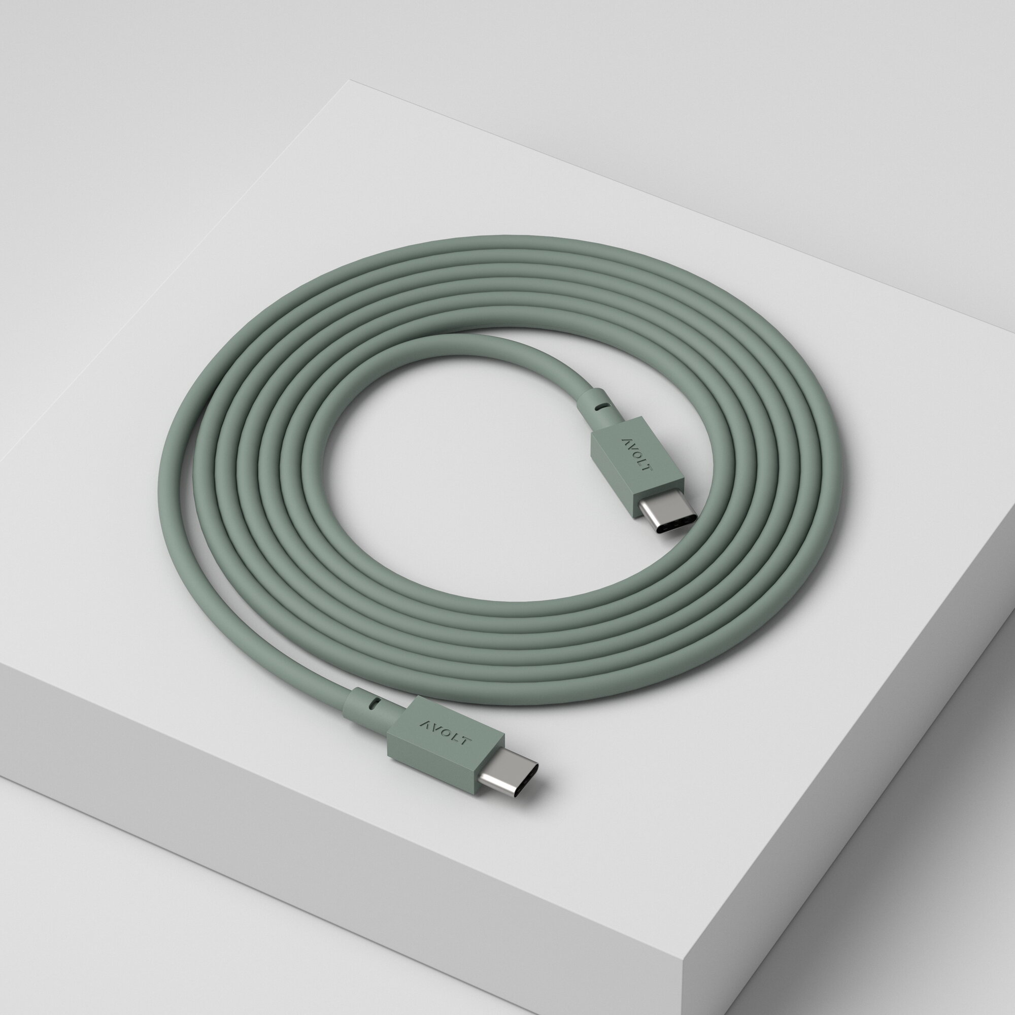 Avolt Cable 1 USB-C to USB-C charging cable, 2 m, oak green | Finnish ...