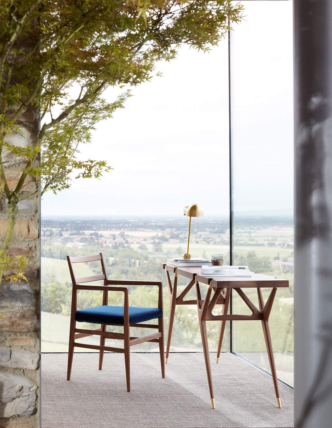 Cassina PA' 1947, console table/desk, walnut | Finnish Design Shop