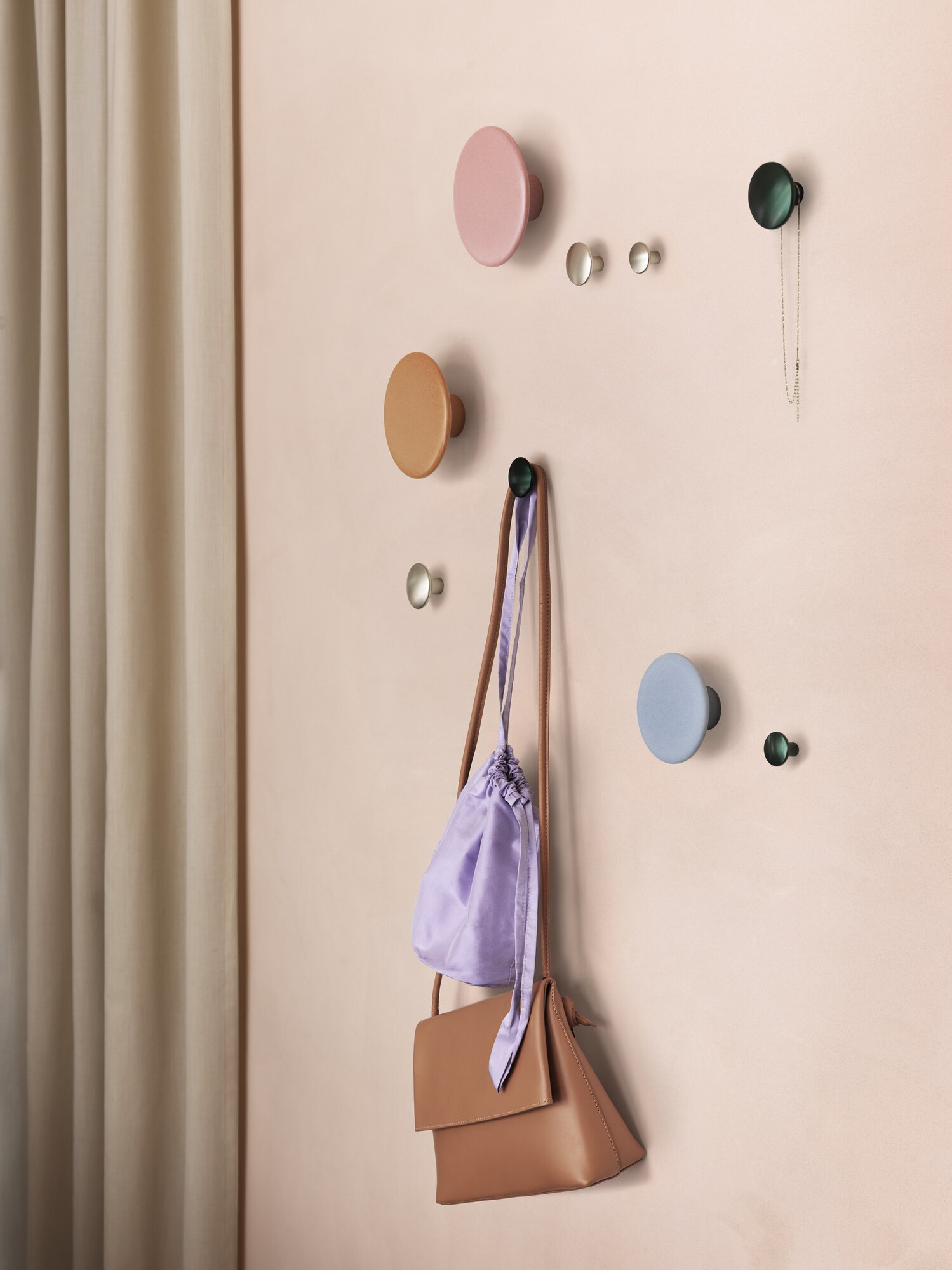 Muuto Dots Metal coat hook, dark green | Finnish Design Shop