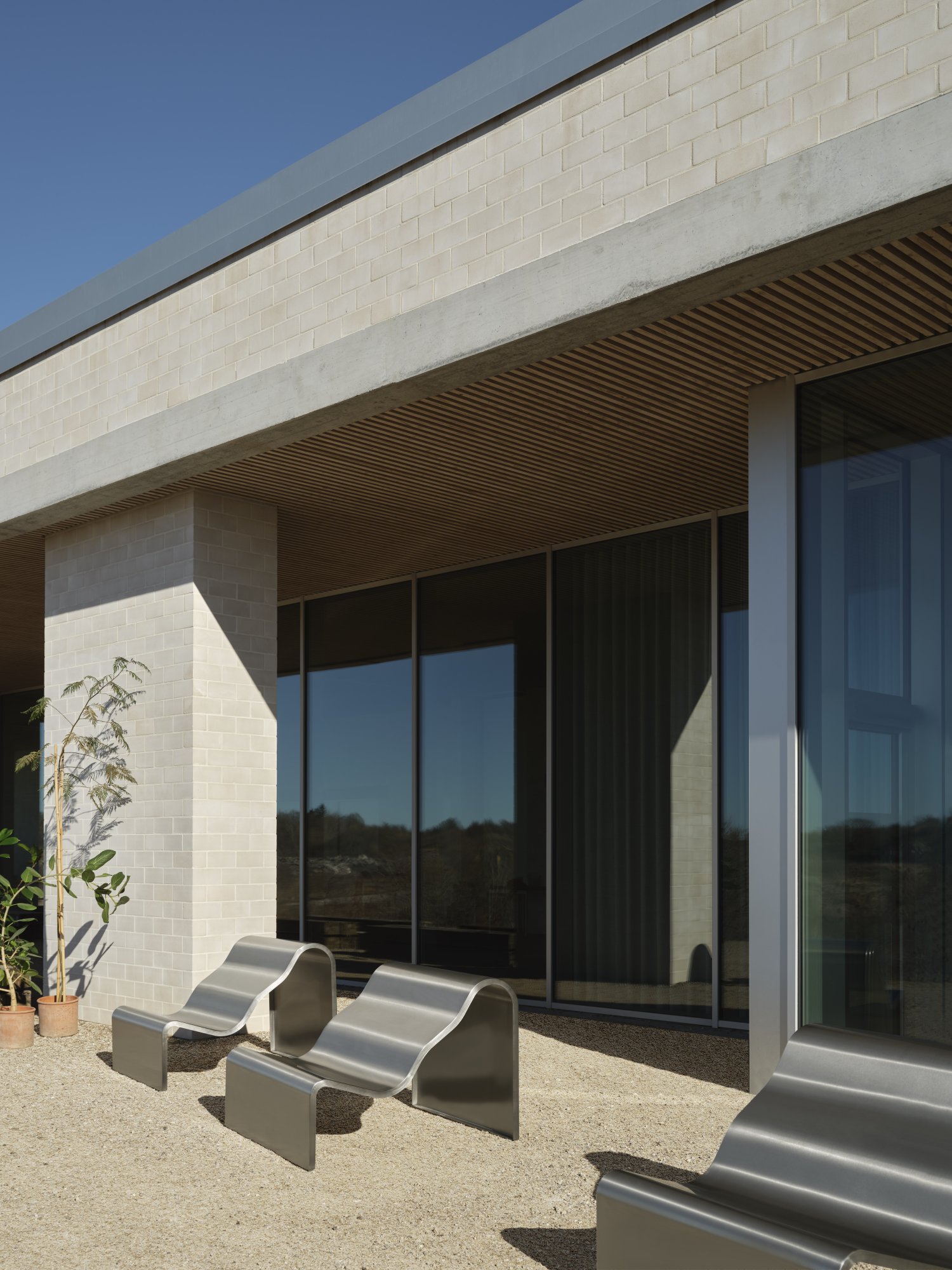 Muuto Dream view bench, 100 cm, brushed steel | Finnish Design Shop