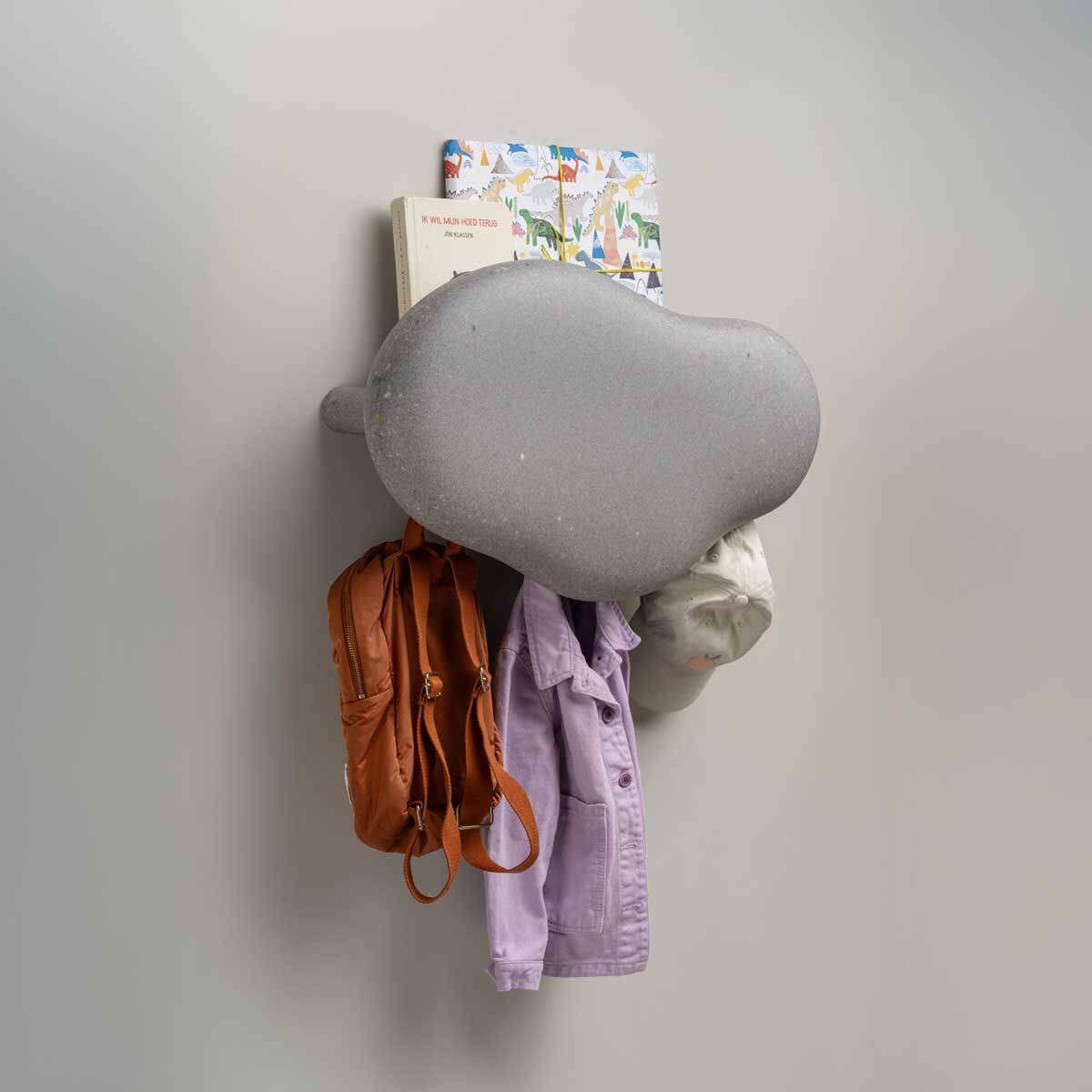 ecoBirdy Marine hanger shelf, stony grey | Finnish Design Shop