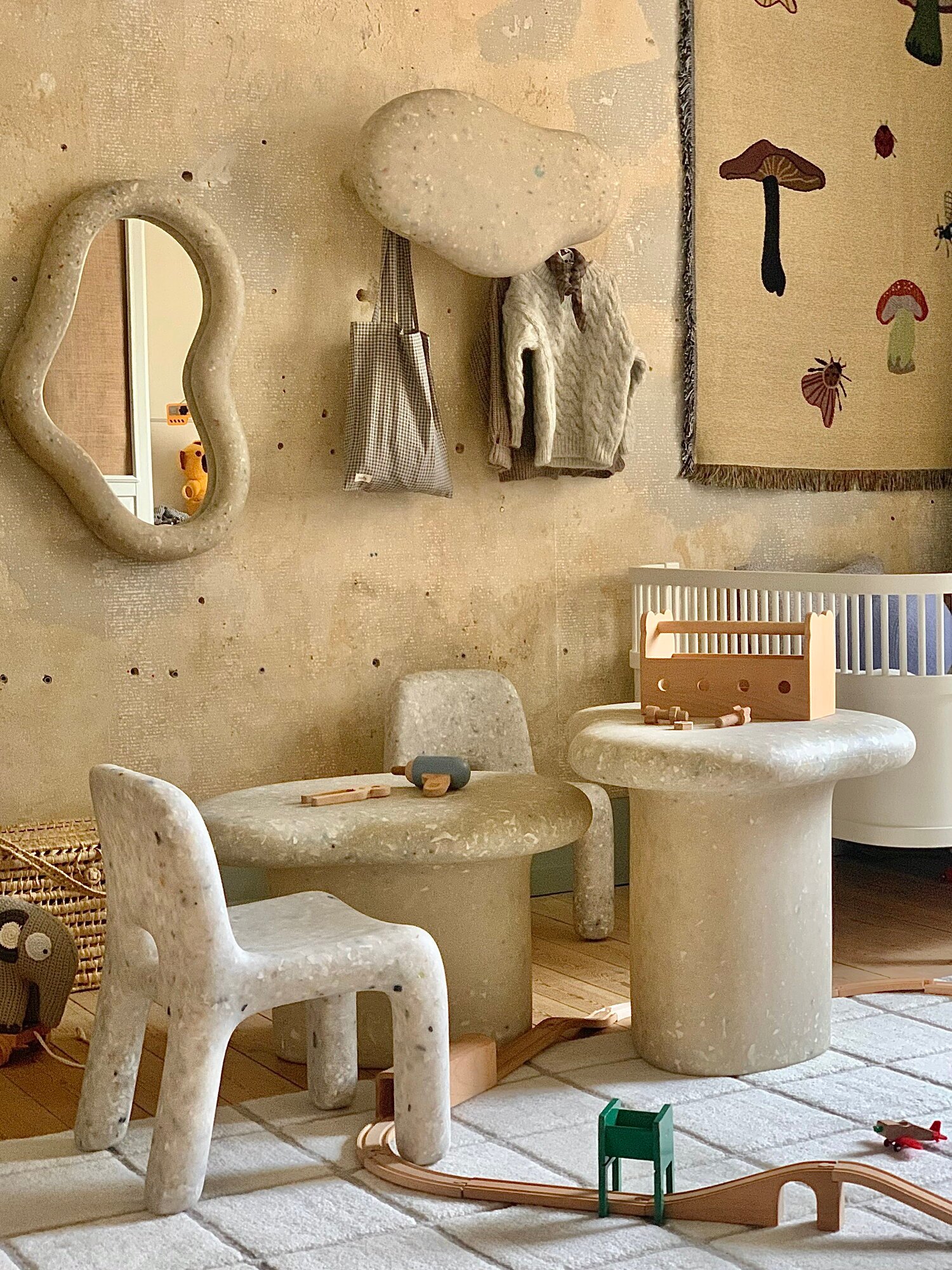 ecoBirdy Marine hanger shelf, faded white | Finnish Design Shop