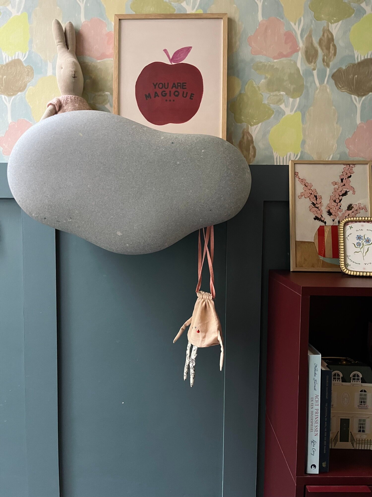 ecoBirdy Marine hanger shelf, stony grey | Finnish Design Shop NL