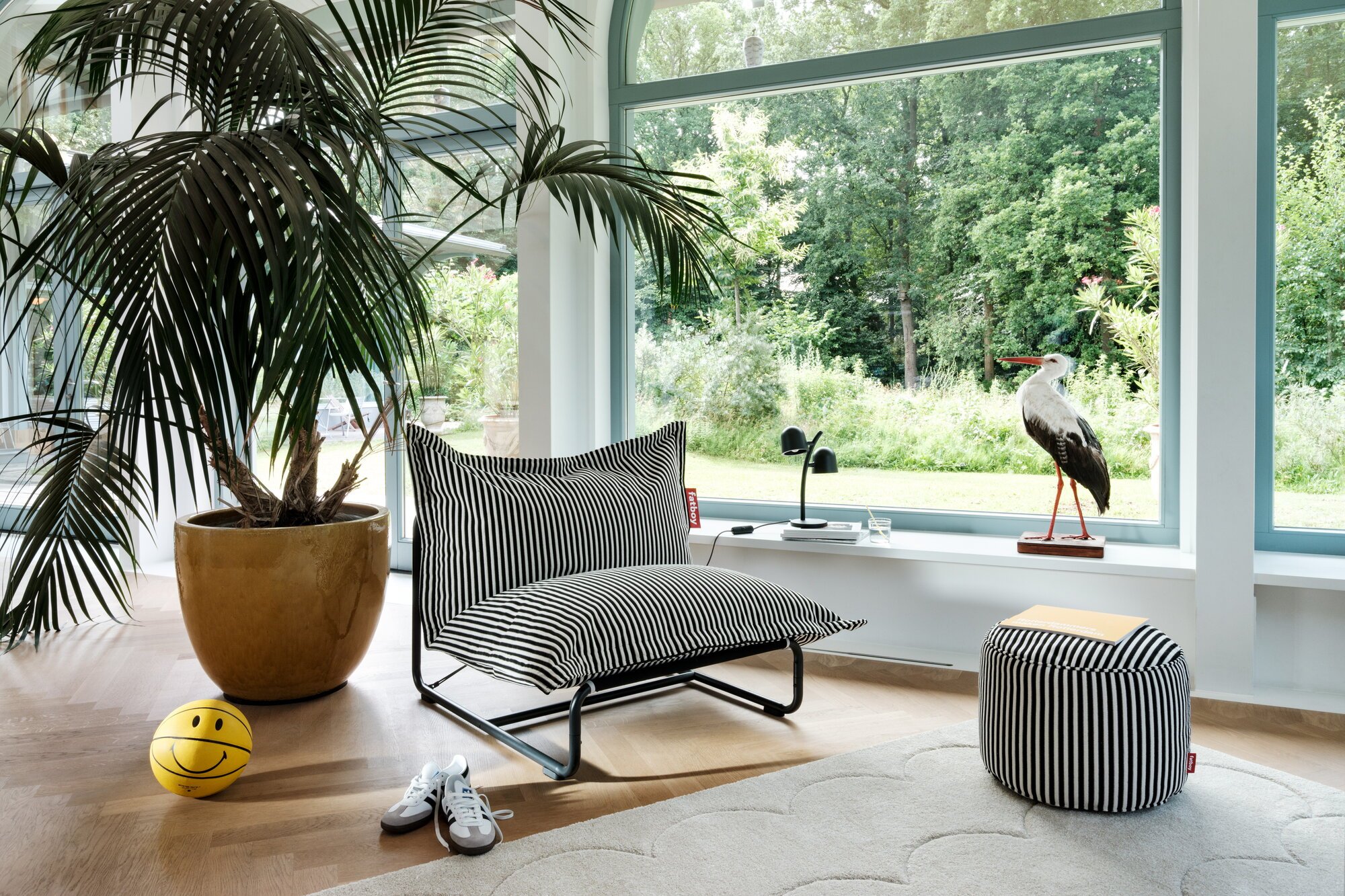 Fatboy Original Slim Terry bean bag, black creme | Finnish Design Shop UK