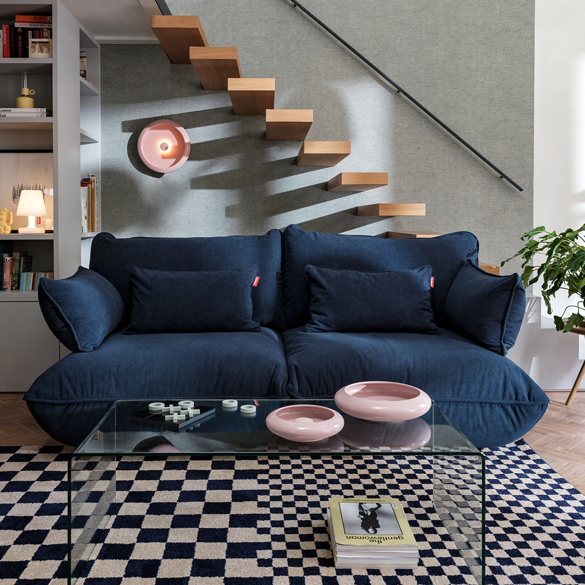 Fatboy King Recycled pillow, cord deep blue | Finnish Design Shop