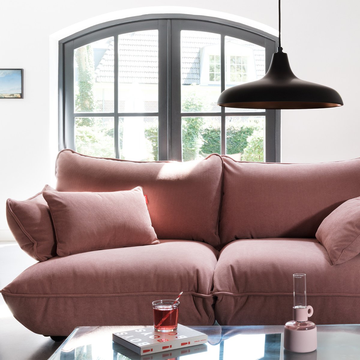 Fatboy King Recycled pillow, cord soft pink | Finnish Design Shop