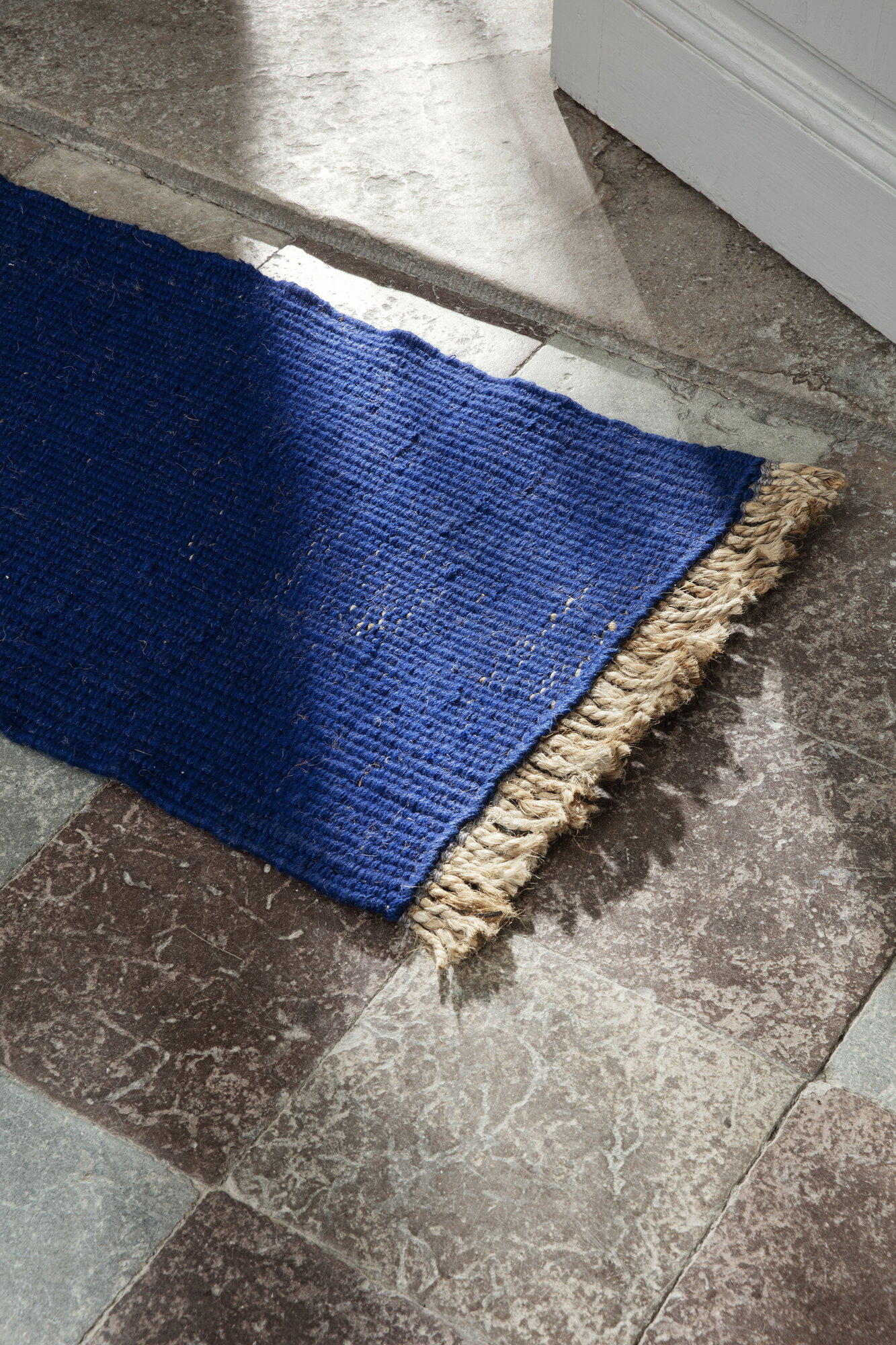 Ferm Living Block mat, 80 x 50 cm, bright blue - natural | Finnish ...