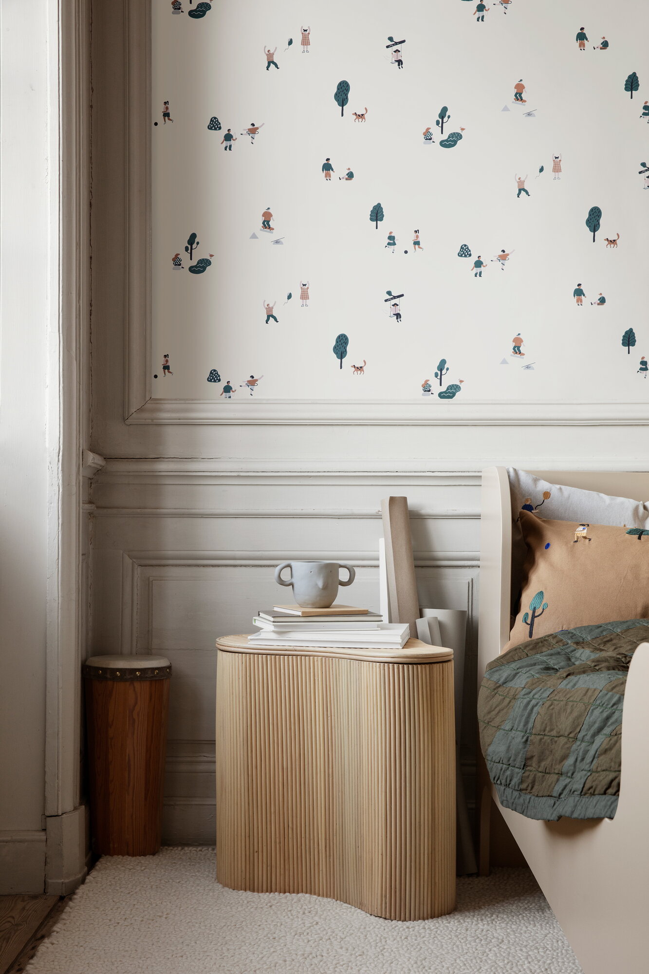 Ferm Living Isola storage table, 50 cm, natural | Finnish Design Shop UK