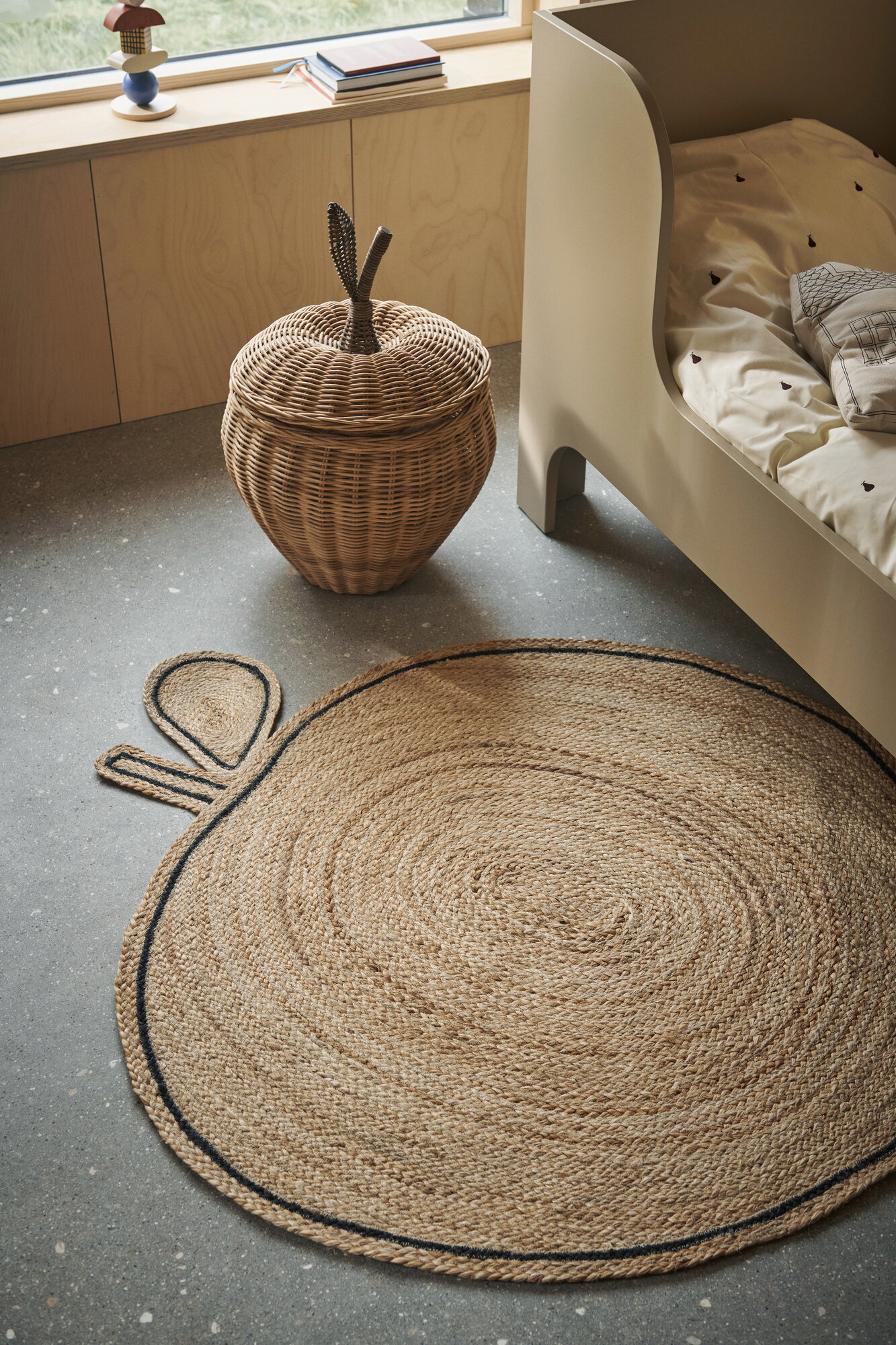 Ferm Living Apple braided jute rug, natural | Finnish Design Shop UK