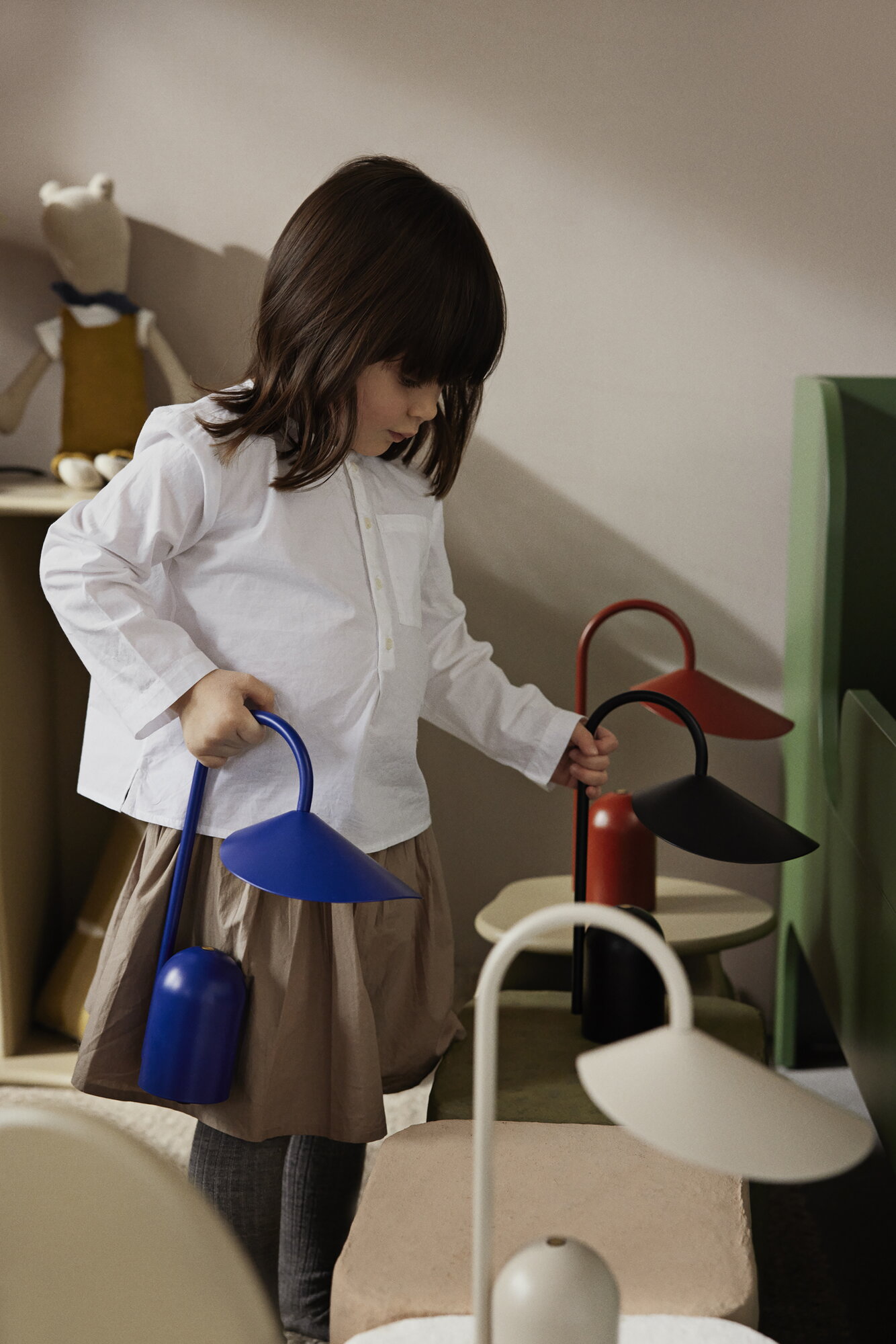 Ferm Living Arum portable lamp, bright blue | Finnish Design Shop UK