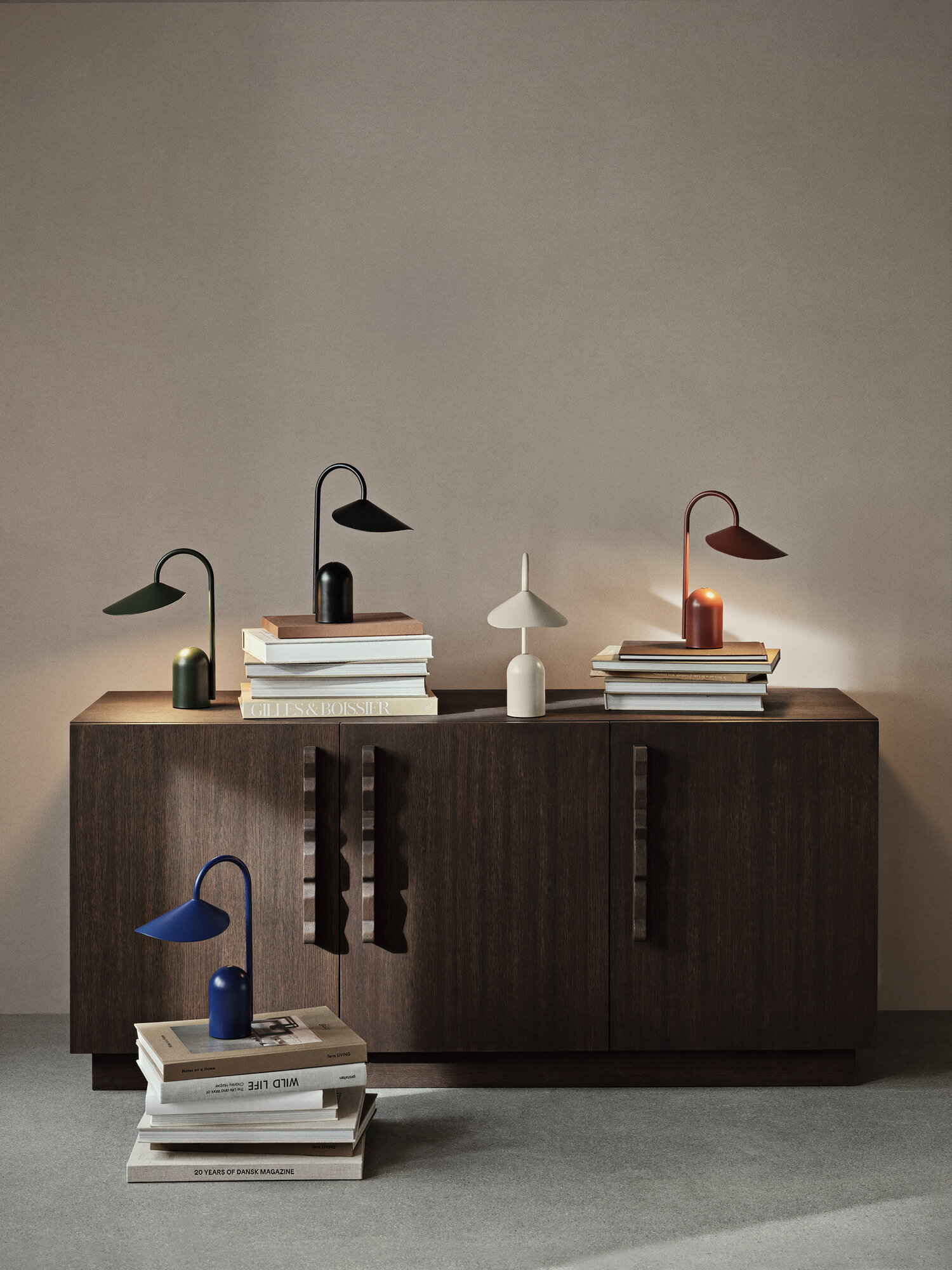 Ferm Living Arum portable lamp, bright blue | Finnish Design Shop UK