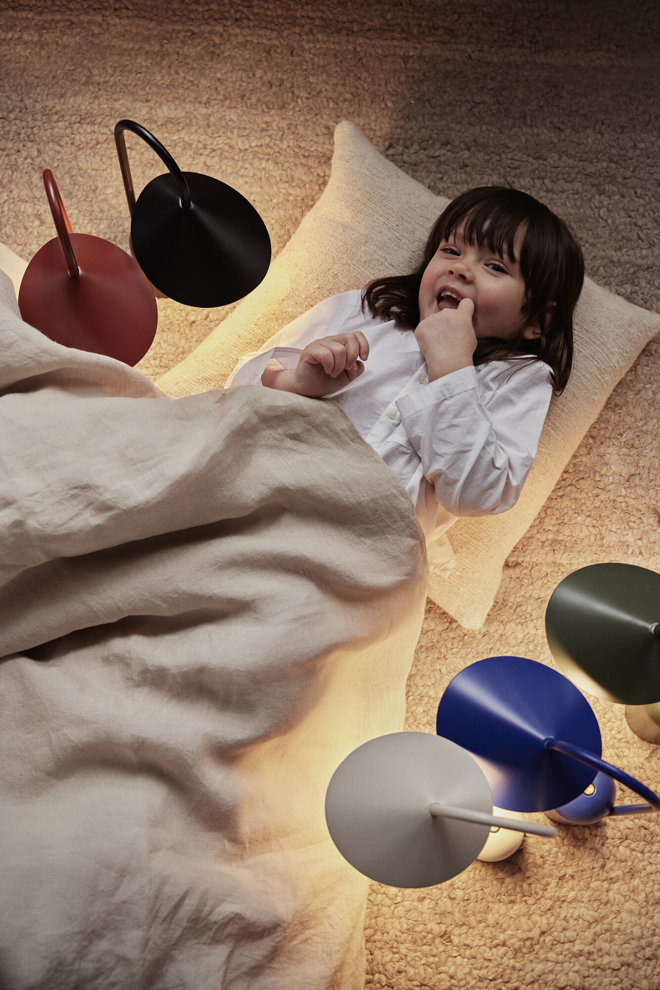 Ferm Living Arum portable lamp, bright blue | Finnish Design Shop UK