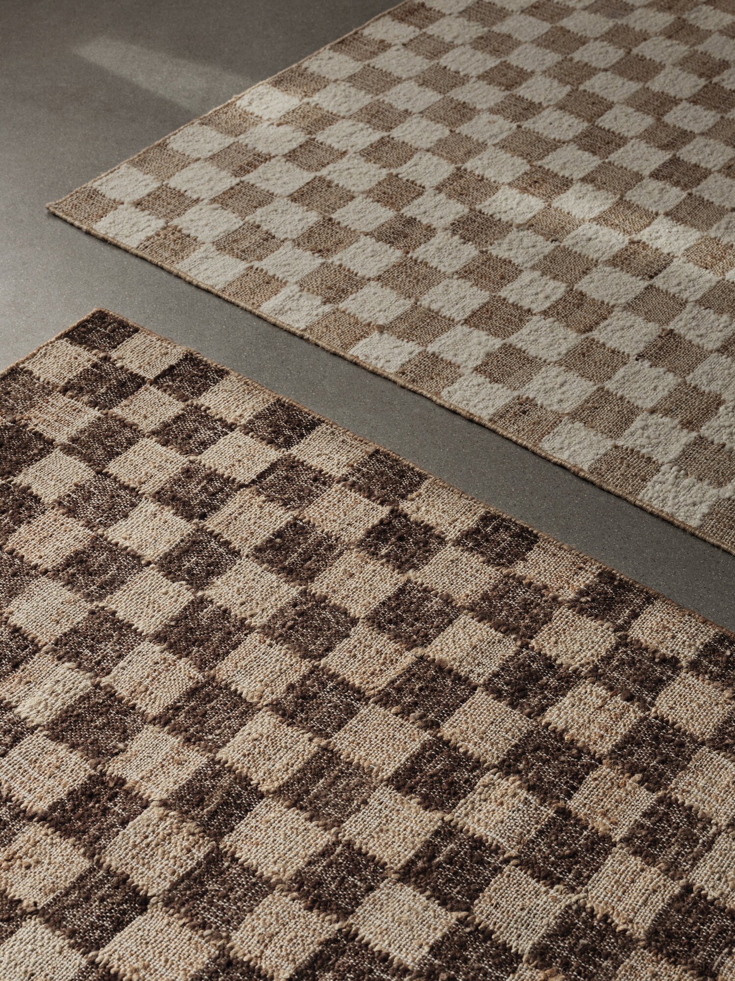 Ferm Living Check Wool Jute matto, 140 x 200 cm, l.valkoinen - natural ...