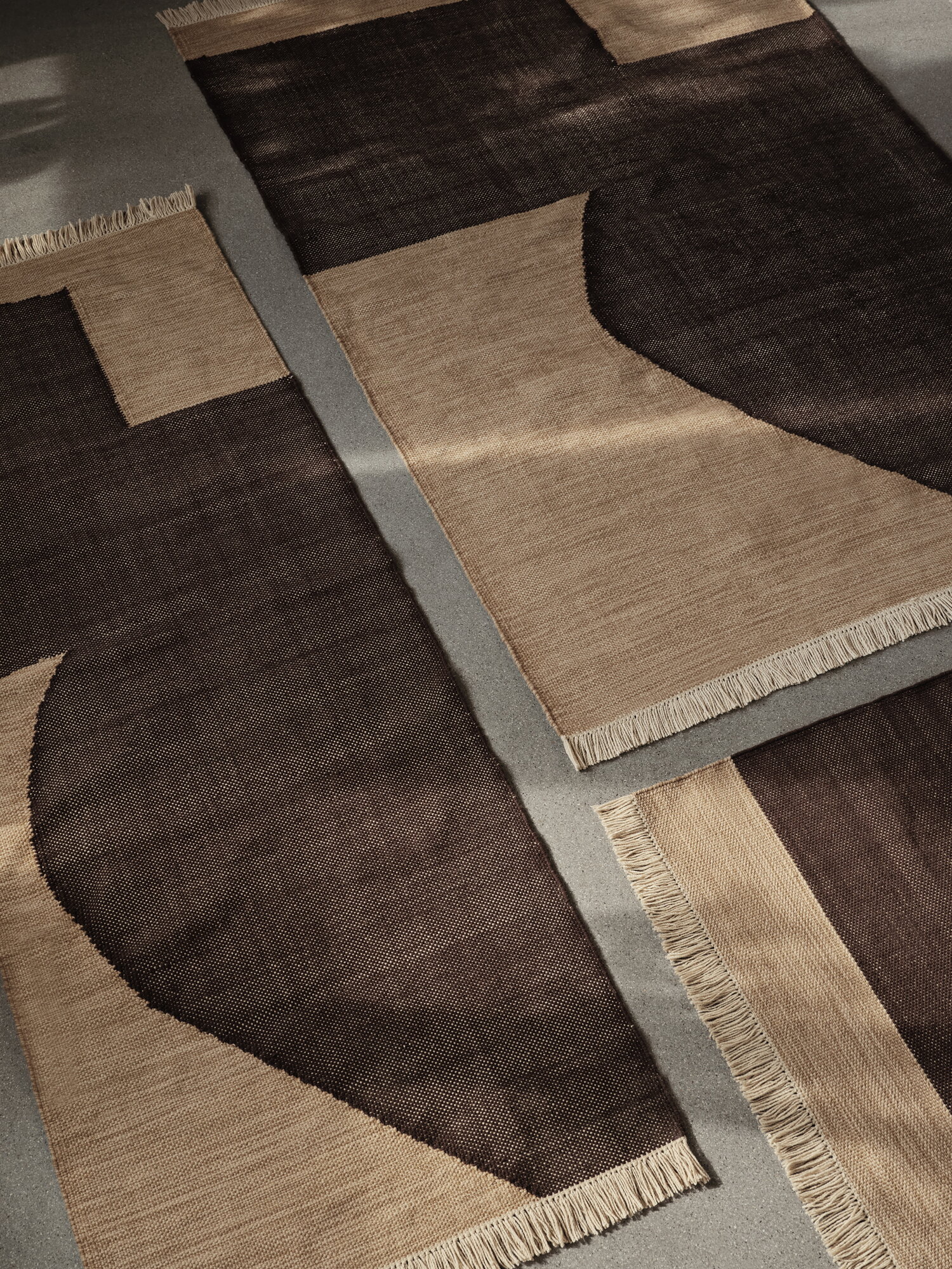 Ferm Living Forene rug, 140 x 200 cm, tan - chocolate | Finnish Design ...