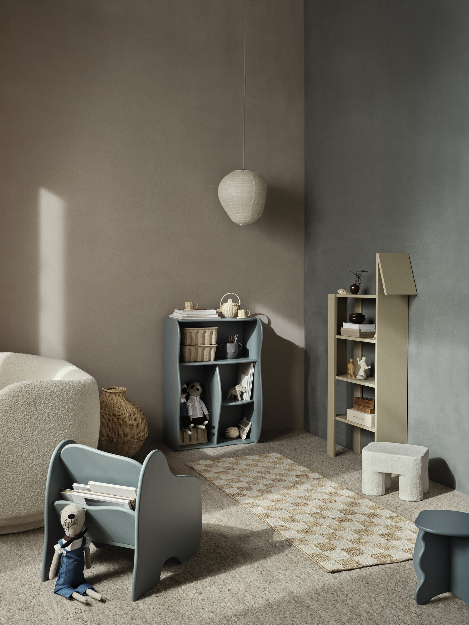 Ferm Living Check Wool Jute matto, 70 x 180 cm, l.valkoinen - natural ...