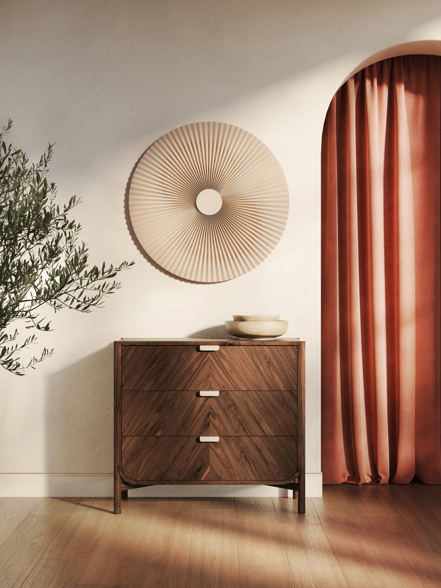 Hartô Marius chest of drawers, wide, walnut | Finnish Design Shop