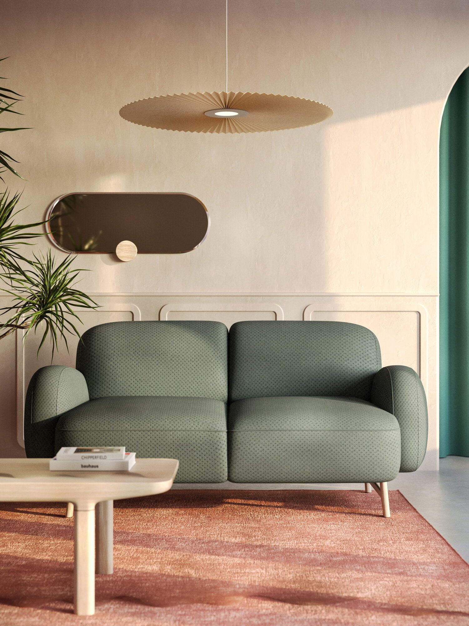 Hartô Sonia wall mirror, smoked glass - natural oak | Finnish Design Shop