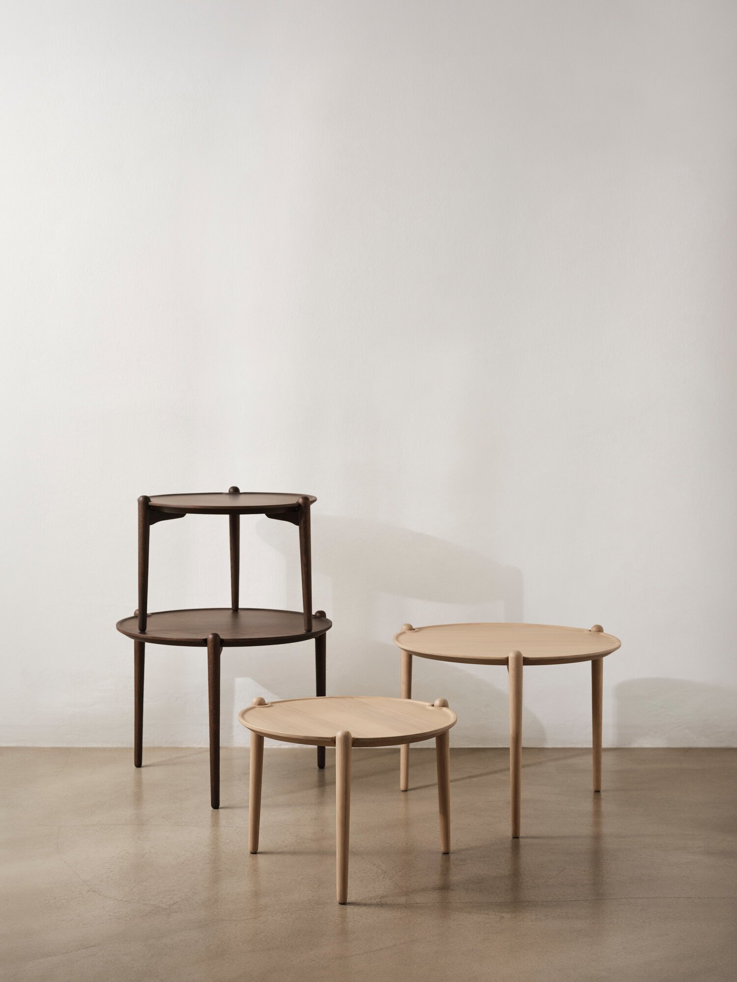 Design House Stockholm Aria coffee table, 60 cm, high, dark oak ...