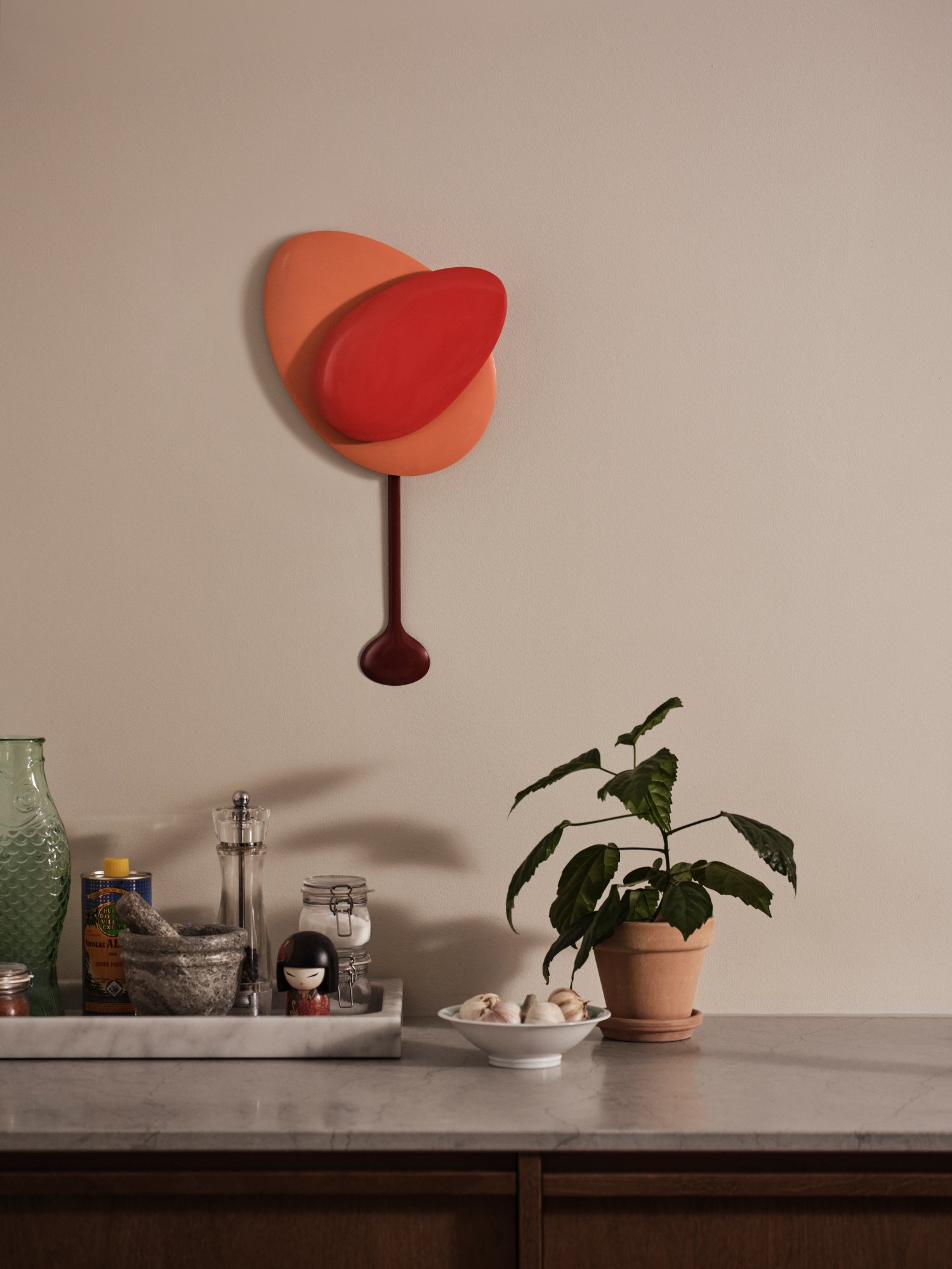 Design House Stockholm Mellow kello, punainen | Finnish Design Shop