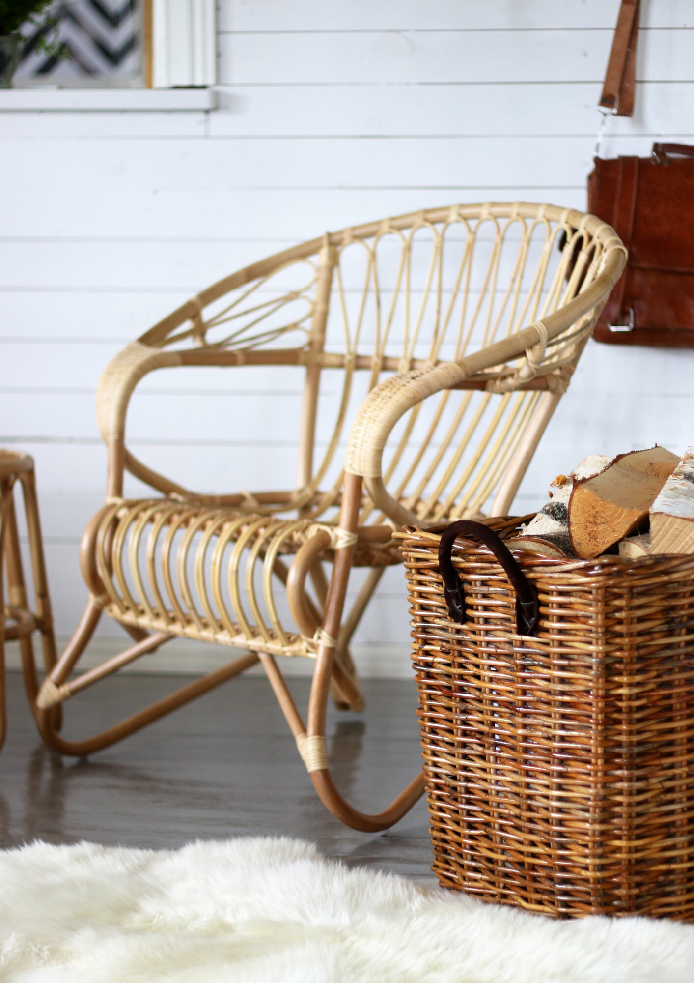 Parolan Rottinki Lumikenkä silla, baja, natural | Finnish Design Shop