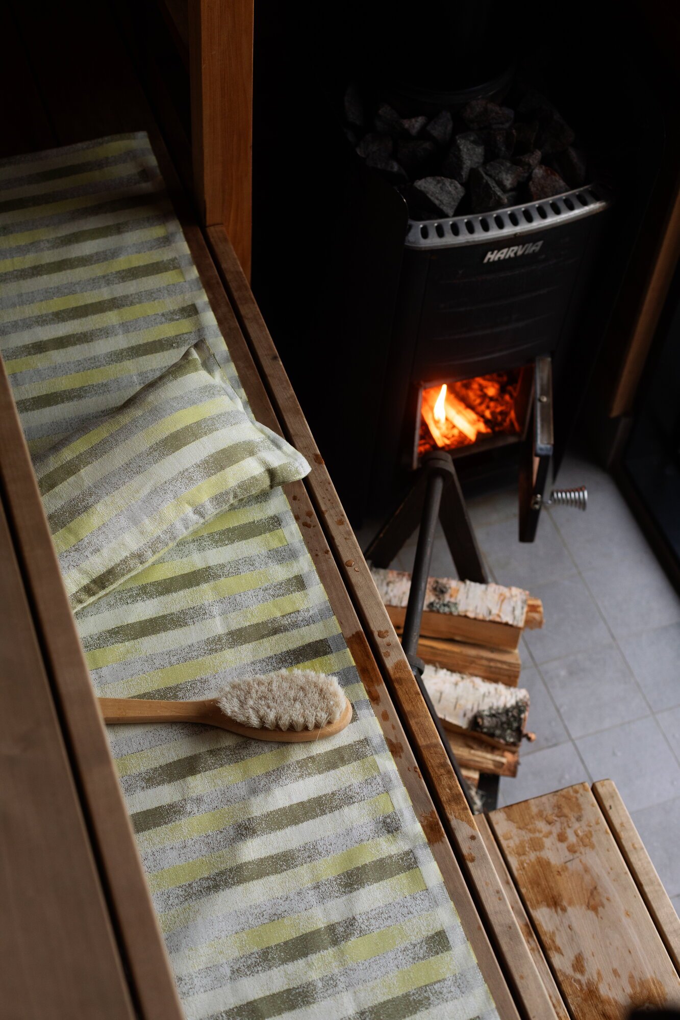 Lapuan Kankurit Hohto sauna cover, 46 x 60 cm, white - green | Finnish ...