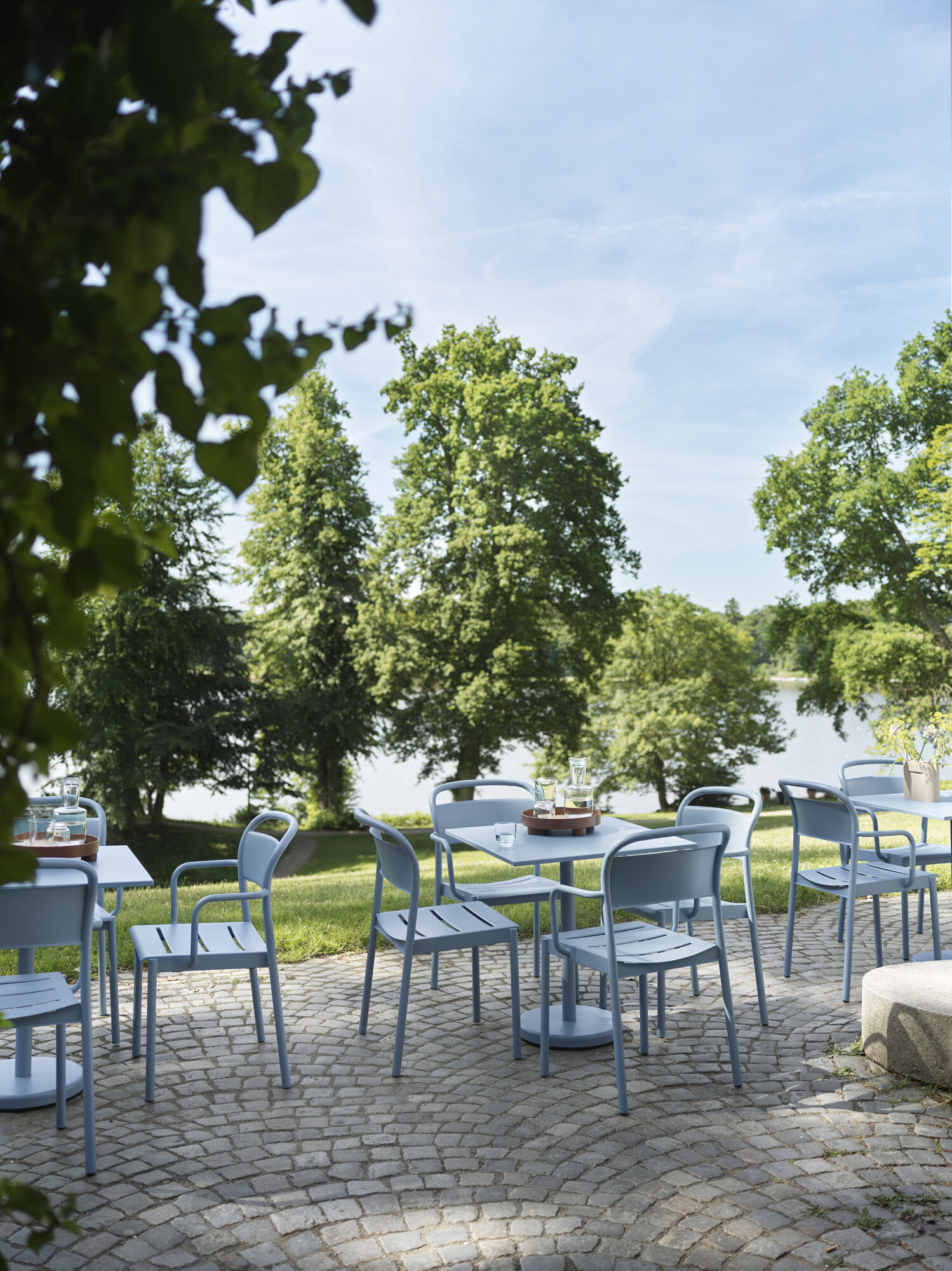 Muuto Linear Steel side chair, pale blue | Finnish Design Shop UK