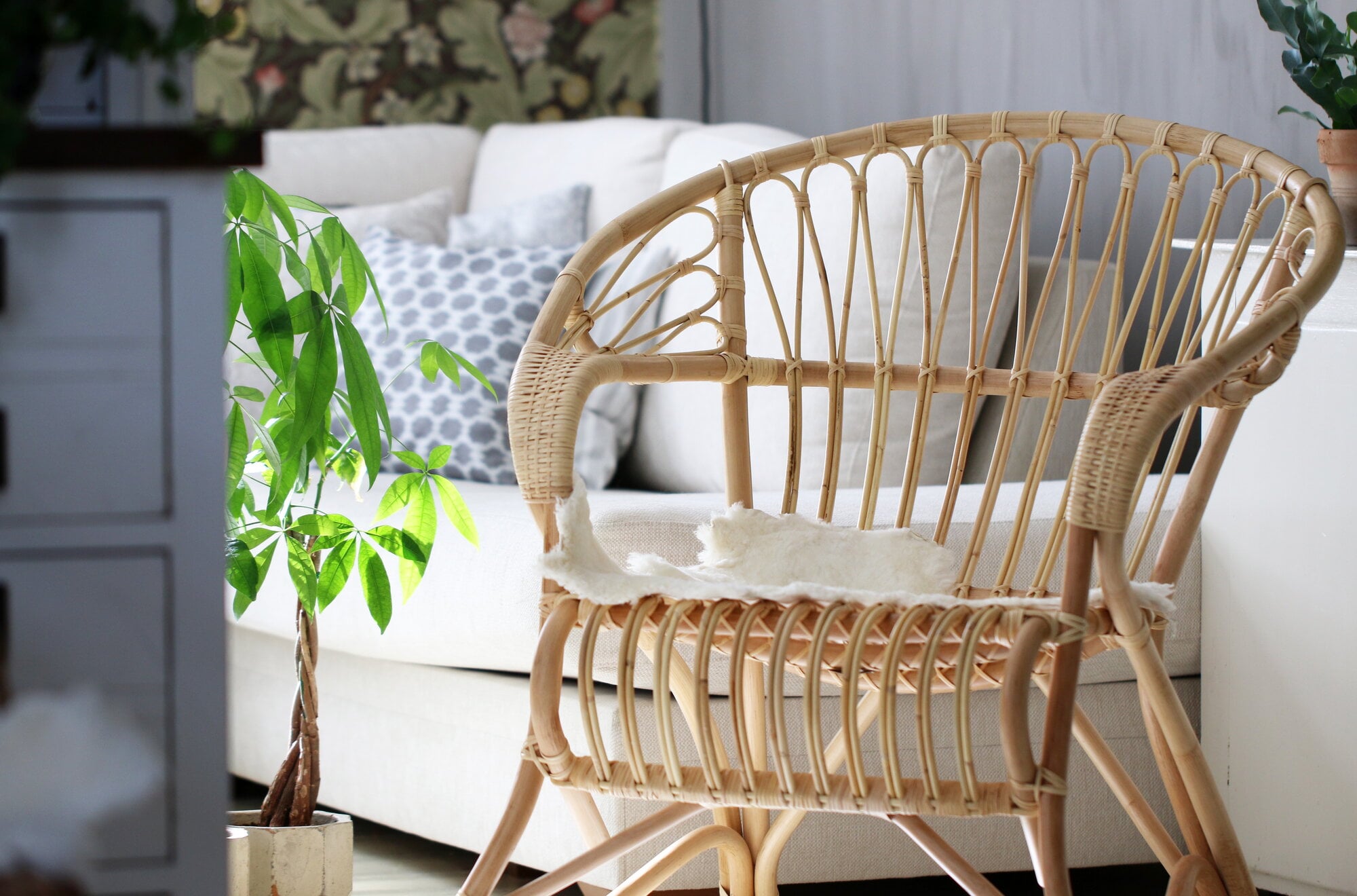 Parolan Rottinki Lumikenkä silla, baja, natural | Finnish Design Shop