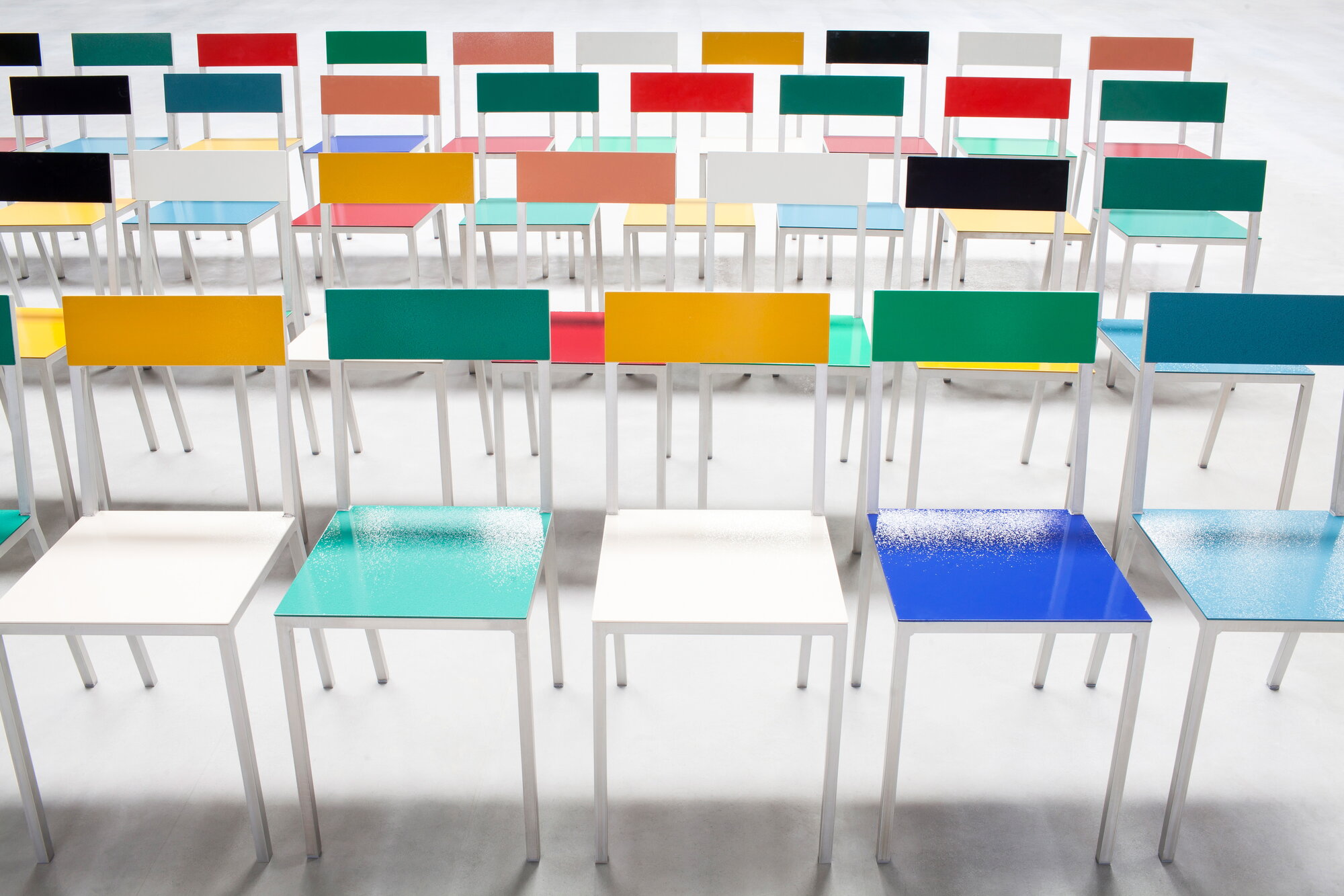 valerie_objects Alu chair, dark blue - green | Finnish Design Shop