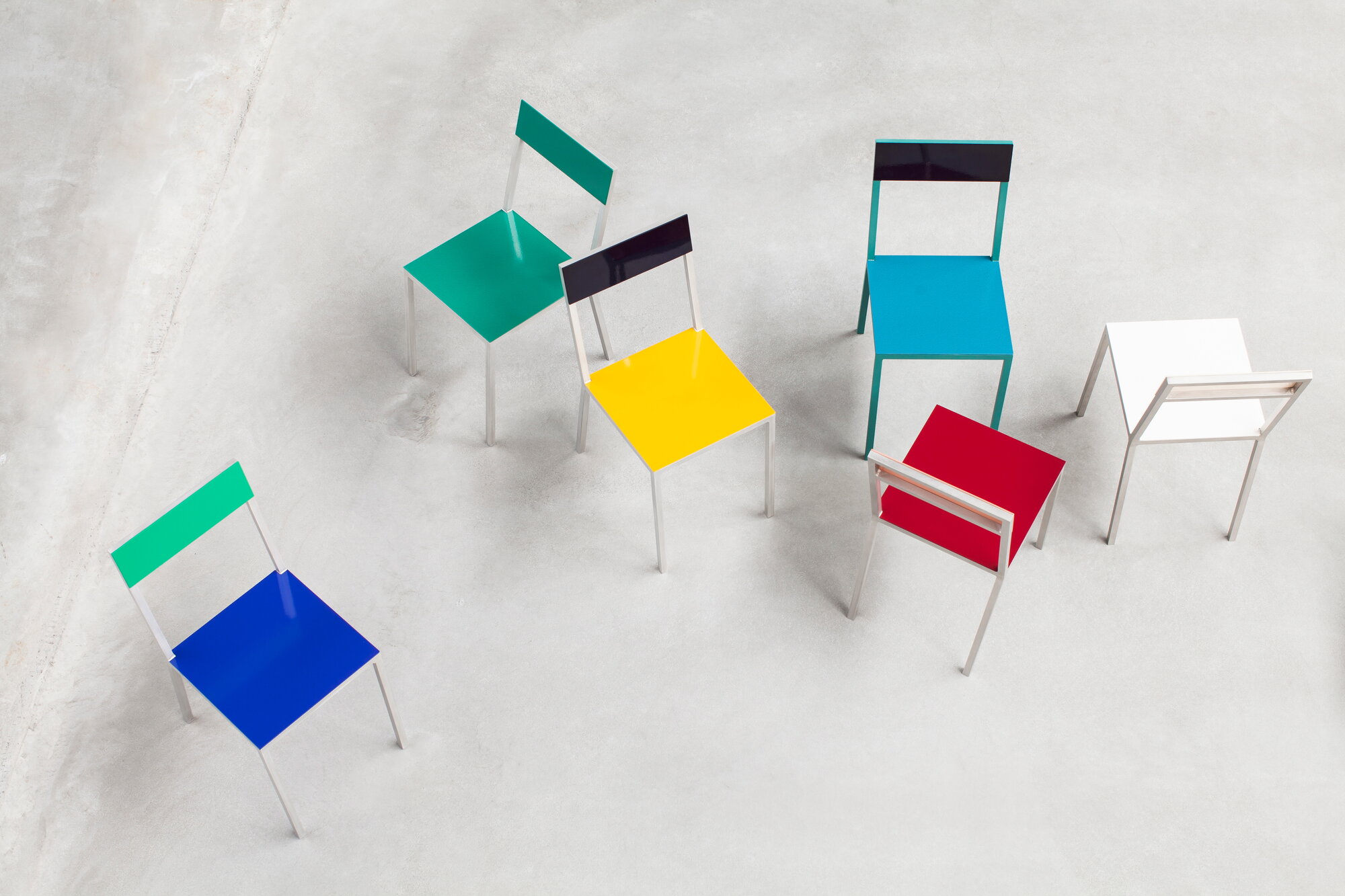 valerie_objects Alu chair, dark blue - green | Finnish Design Shop
